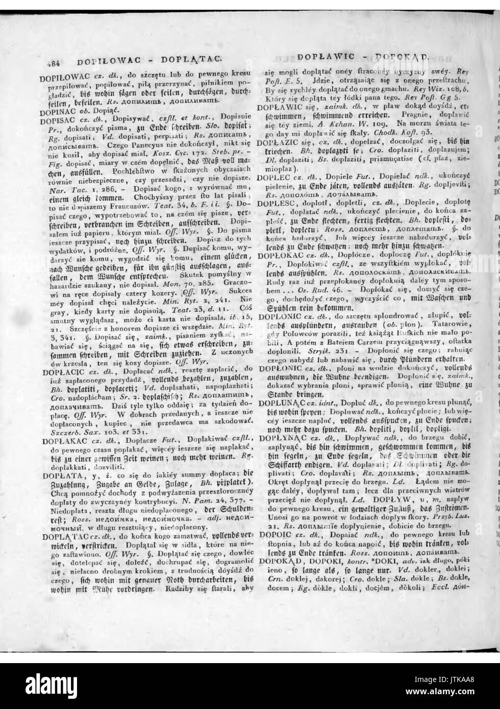 Slownik jezyka polskiego tom 1 484 Stock Photo - Alamy