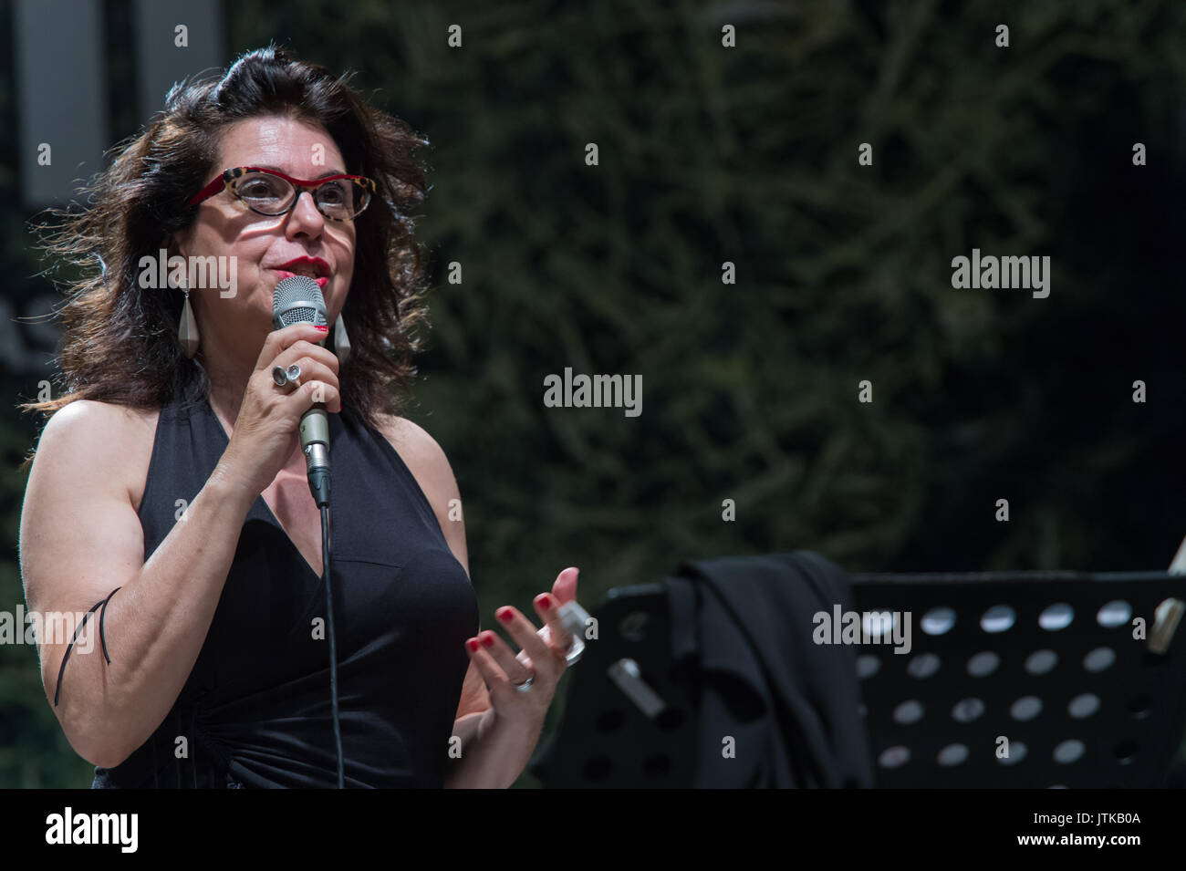 Rome, Italy. 07th Aug, 2017. The famous Italian jazz singer performed ...