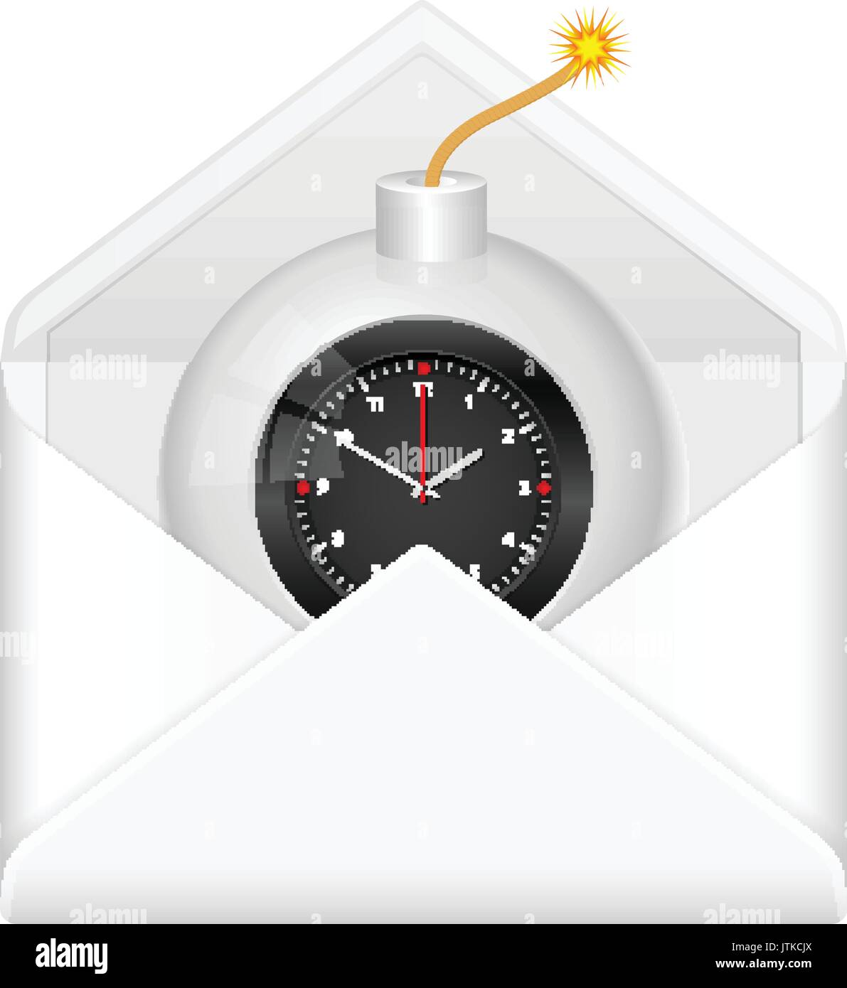 Bomb in envelope on a white background Stock Vector Image & Art - Alamy