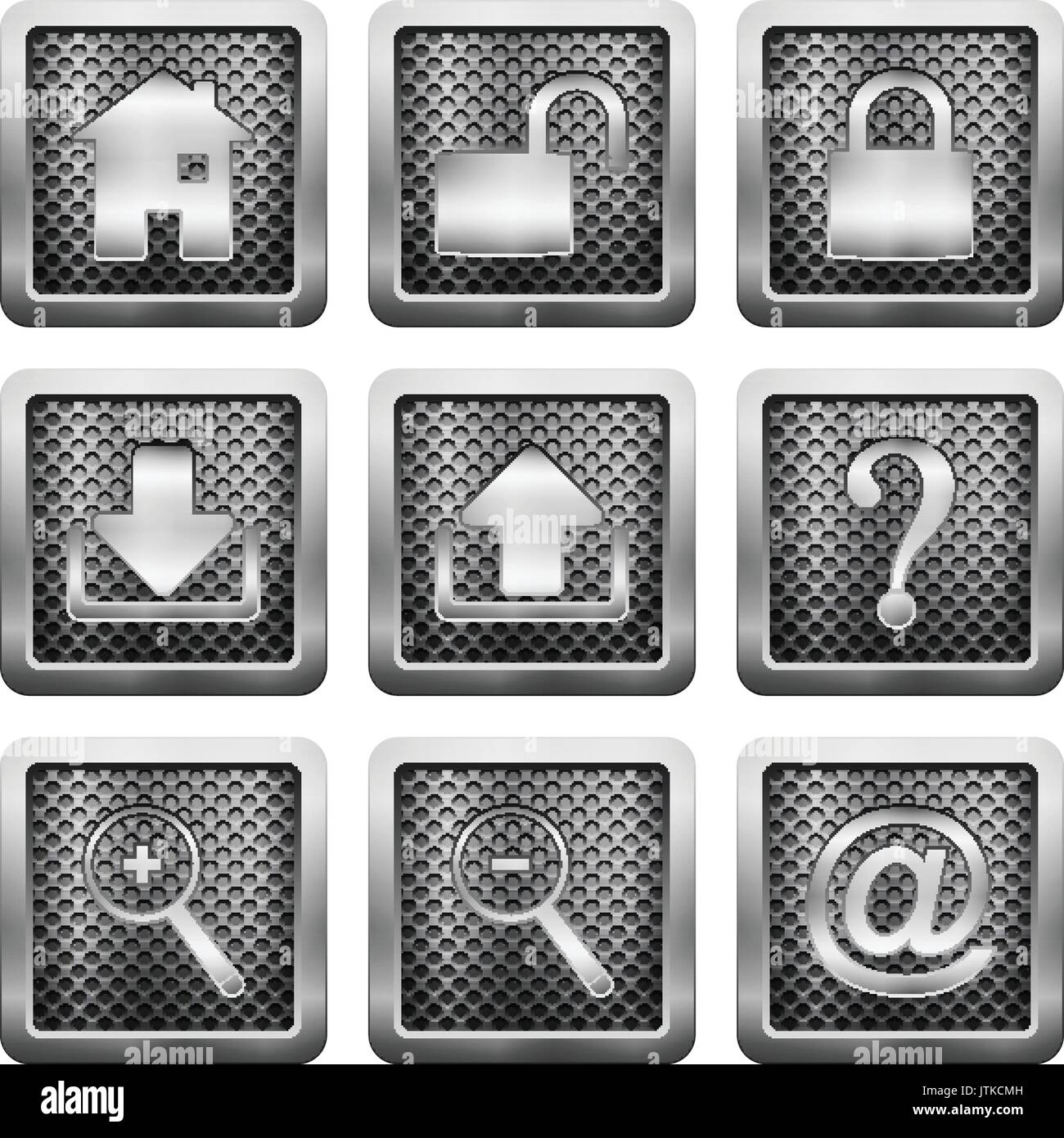 Metal grid icons on a white background Stock Vector Image & Art - Alamy