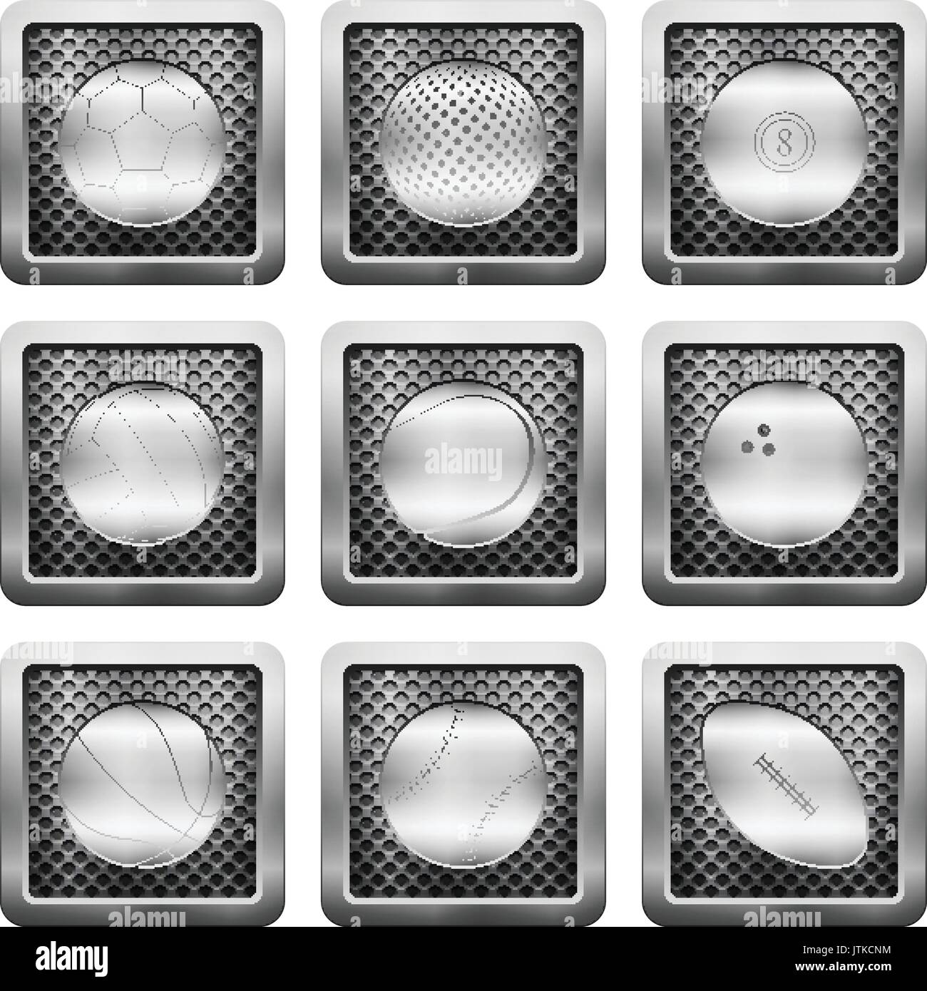Metal grid icons on a white background Stock Vector Image & Art - Alamy