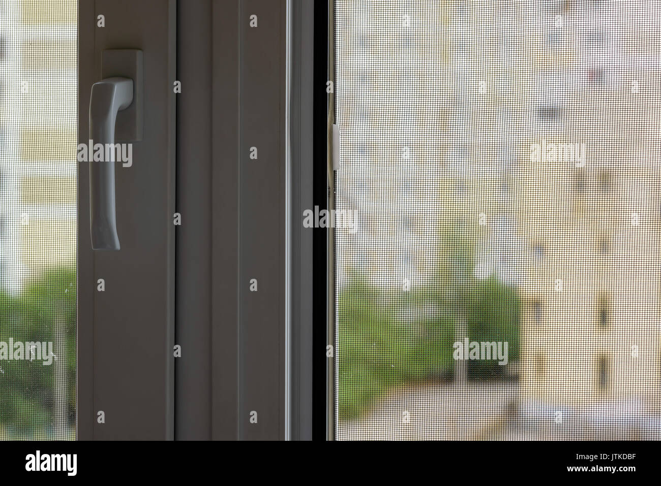 Open window with a mosquito screen to prevent insects and bugs, like ...