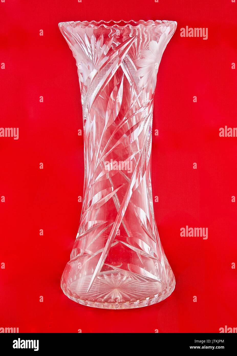 Cut glass crystal vase Stock Photo - Alamy