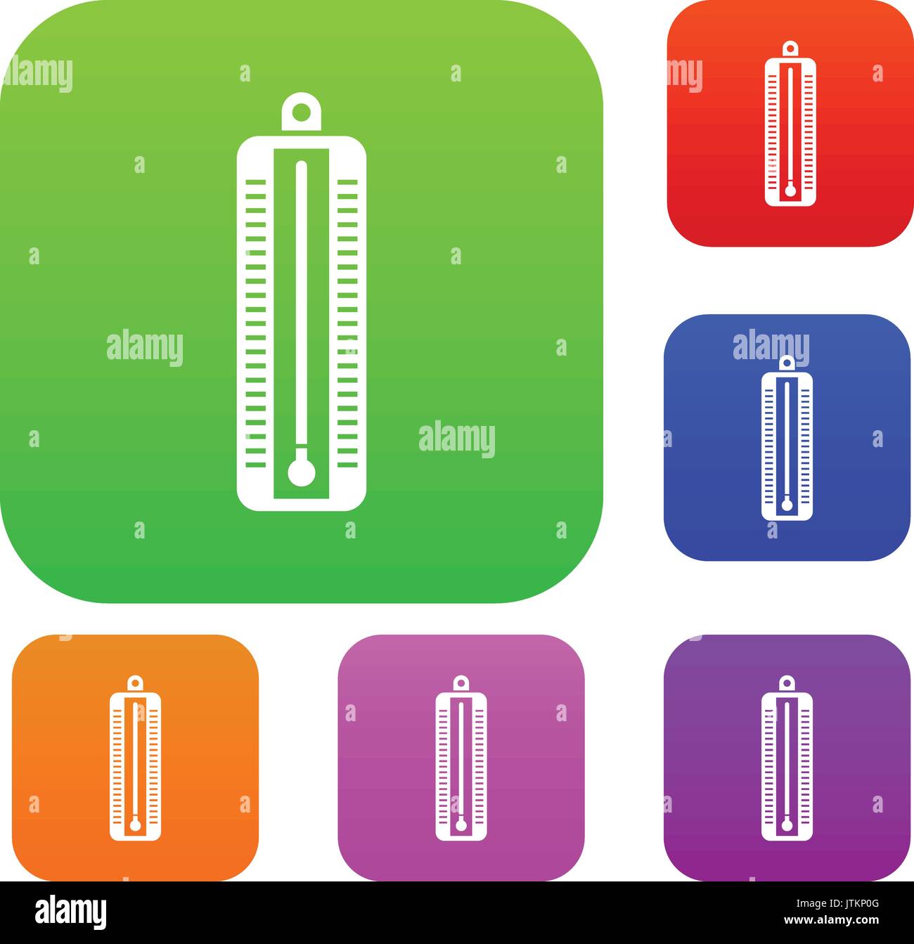 Thermometer indicates low temperature set collection Stock Vector Image ...