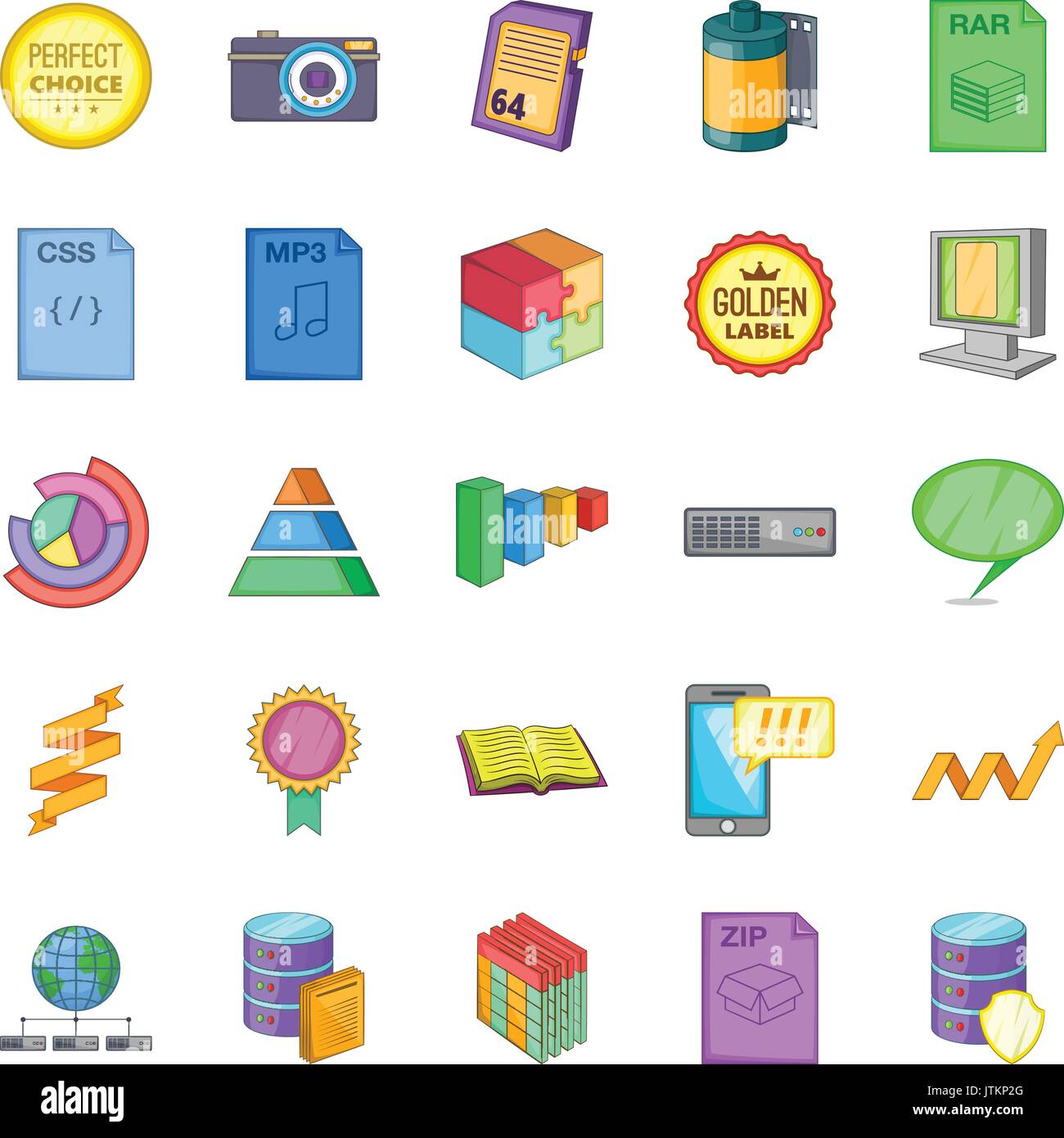 Evidence icons set, cartoon style Stock Vector Image & Art - Alamy