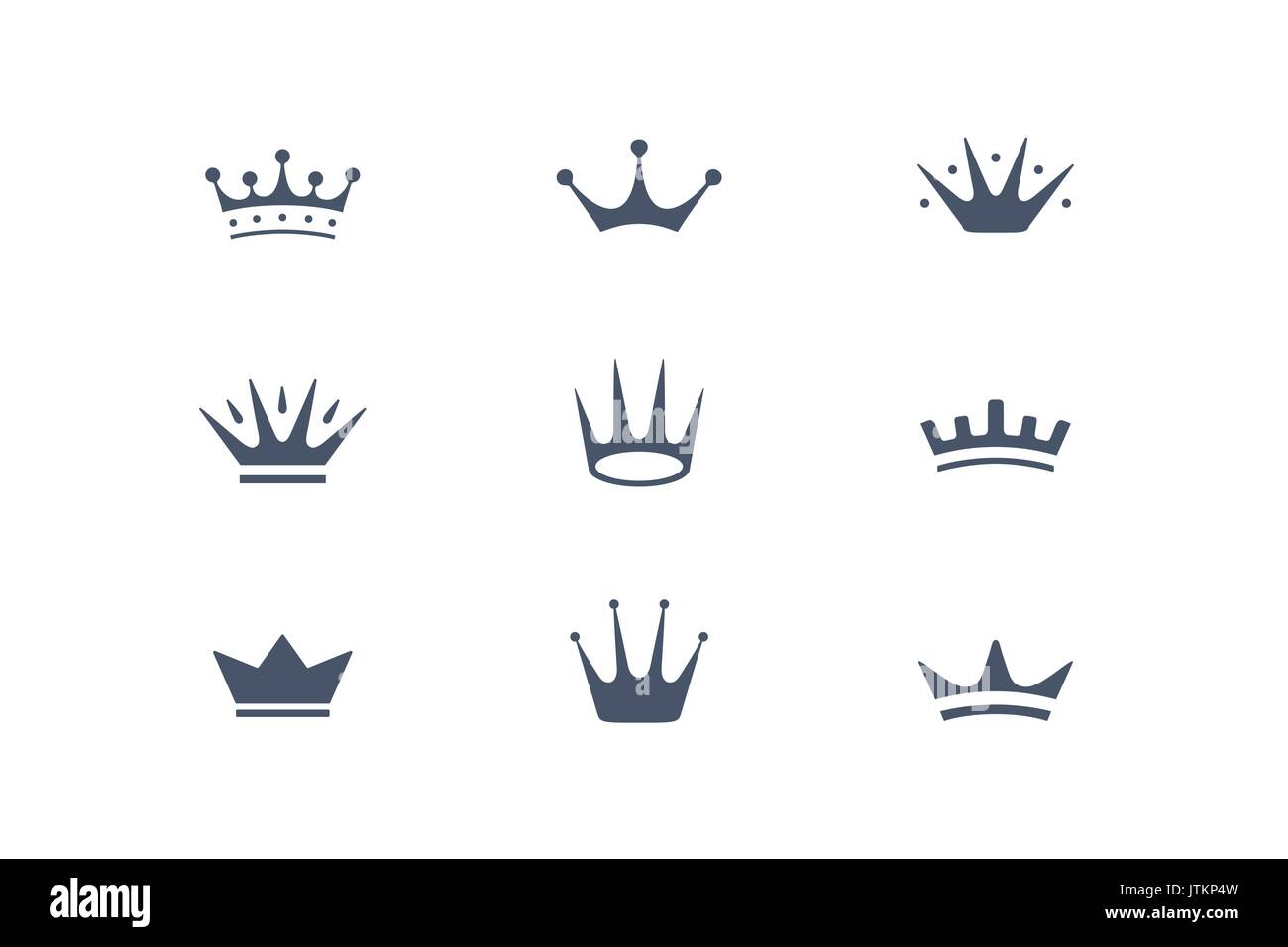 Royal logos set hi-res stock photography and images - Alamy