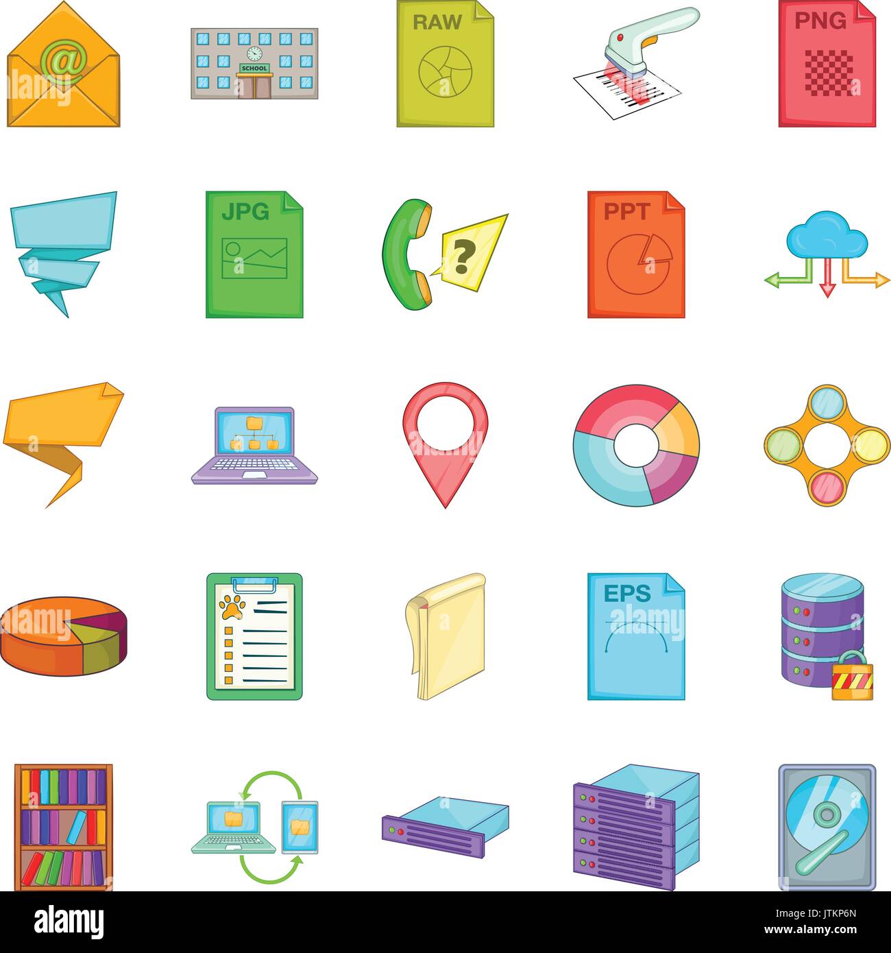 Information icons set, cartoon style Stock Vector Image & Art - Alamy