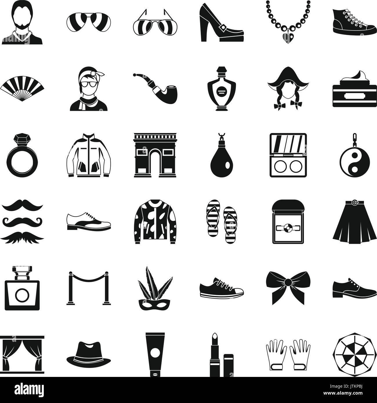 Fashion clothes icons set, simple style Stock Vector Image & Art - Alamy