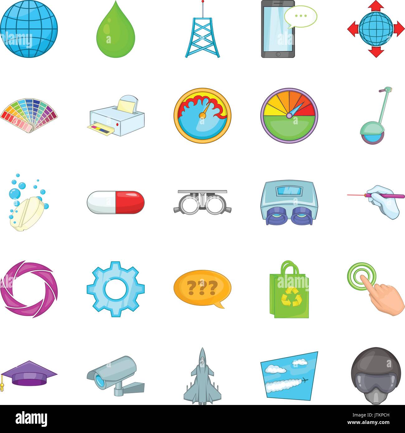 Undertaking icons set, cartoon style Stock Vector Image & Art - Alamy