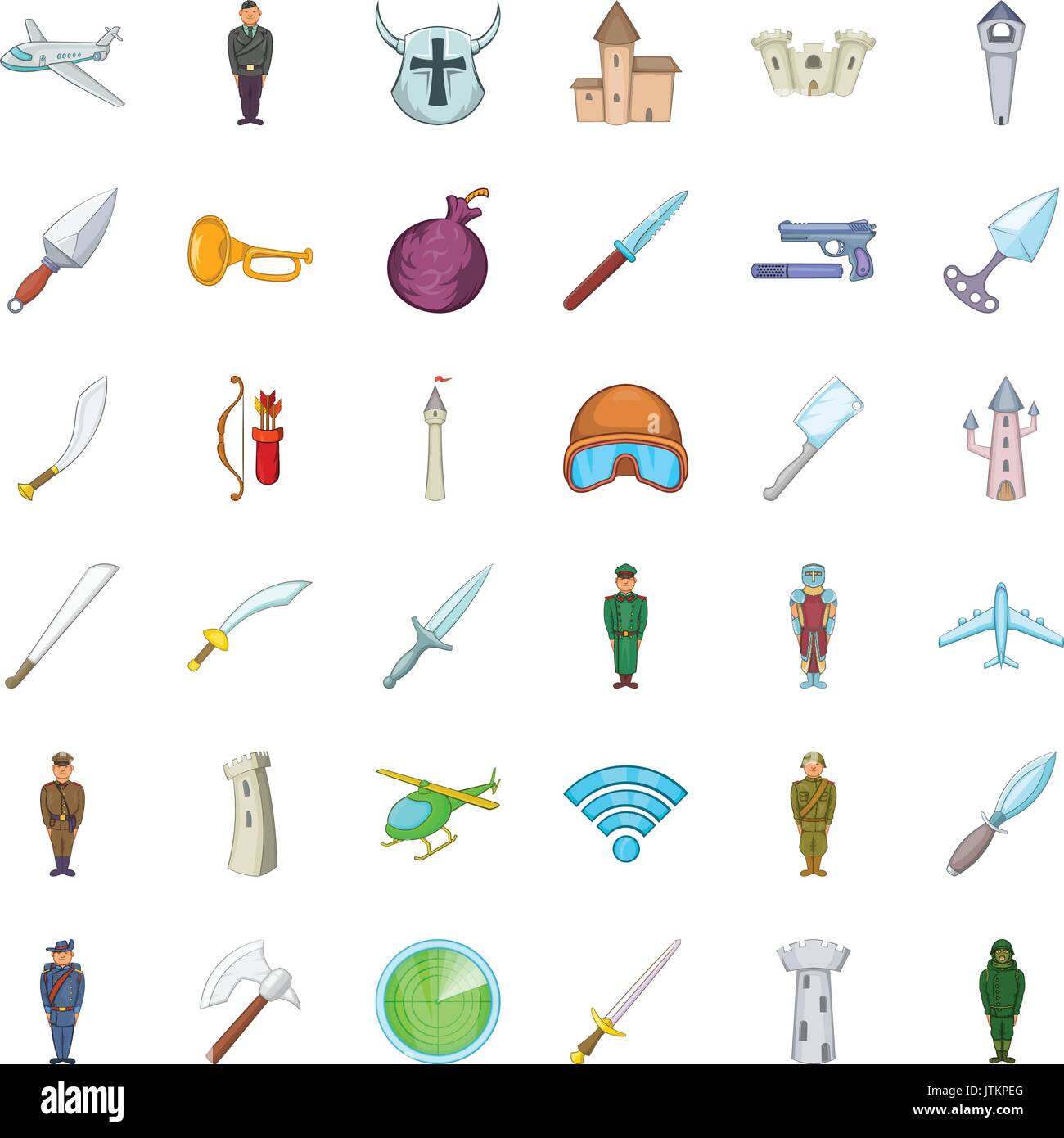 Big war icons set, cartoon style Stock Vector Image & Art - Alamy