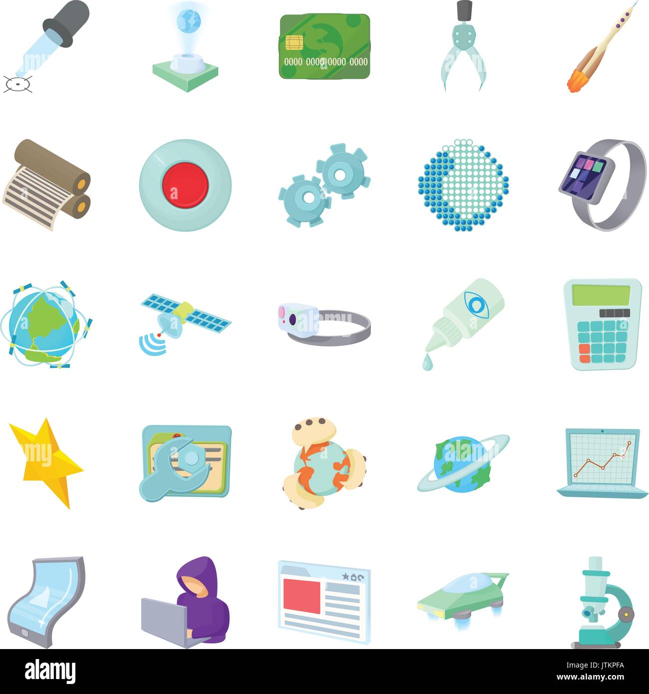 Novelty icons set, cartoon style Stock Vector Image & Art - Alamy