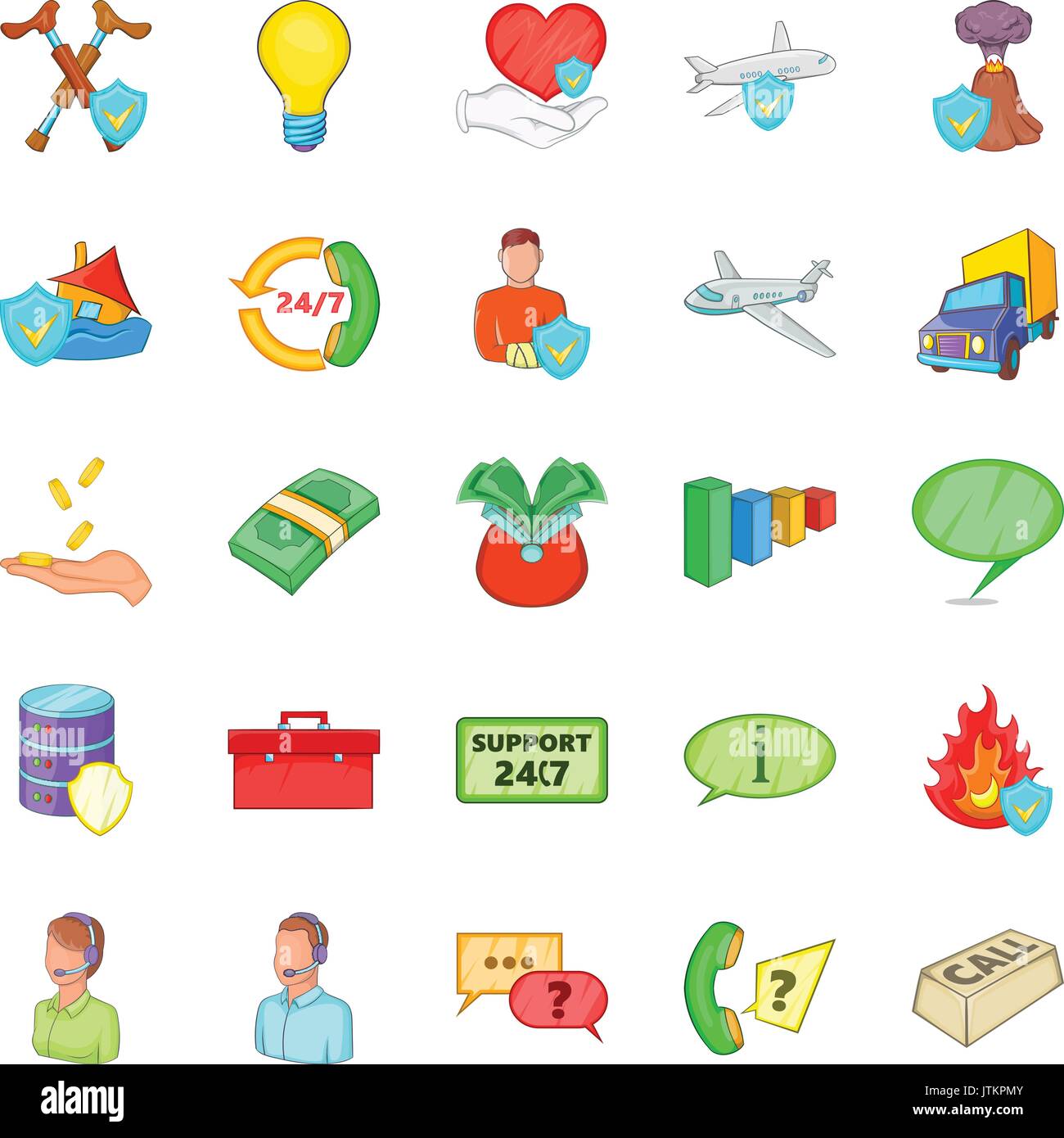 Belay icons set, cartoon style Stock Vector Image & Art - Alamy