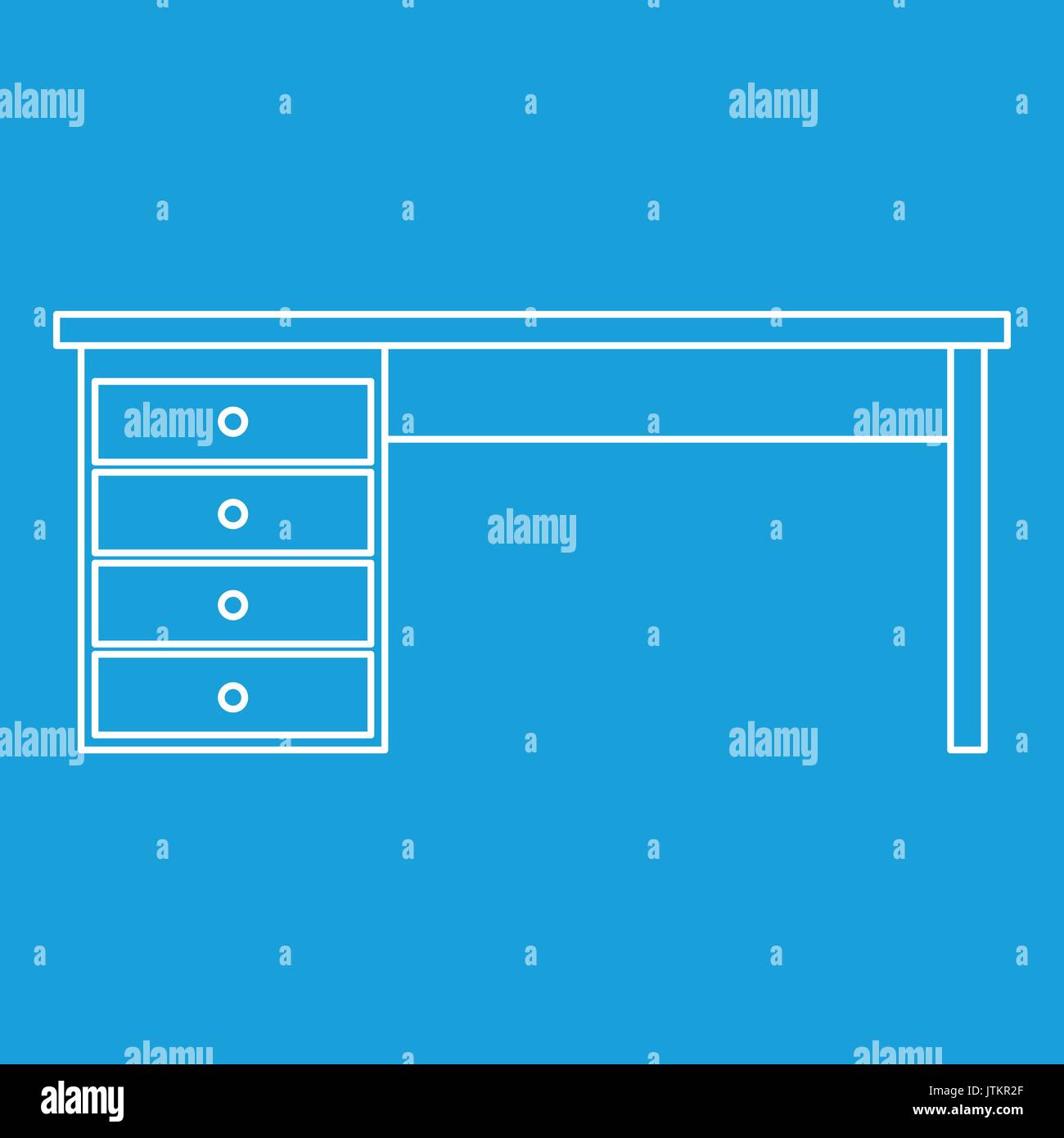 Wooden office desk icon outline Stock Vector Image & Art - Alamy
