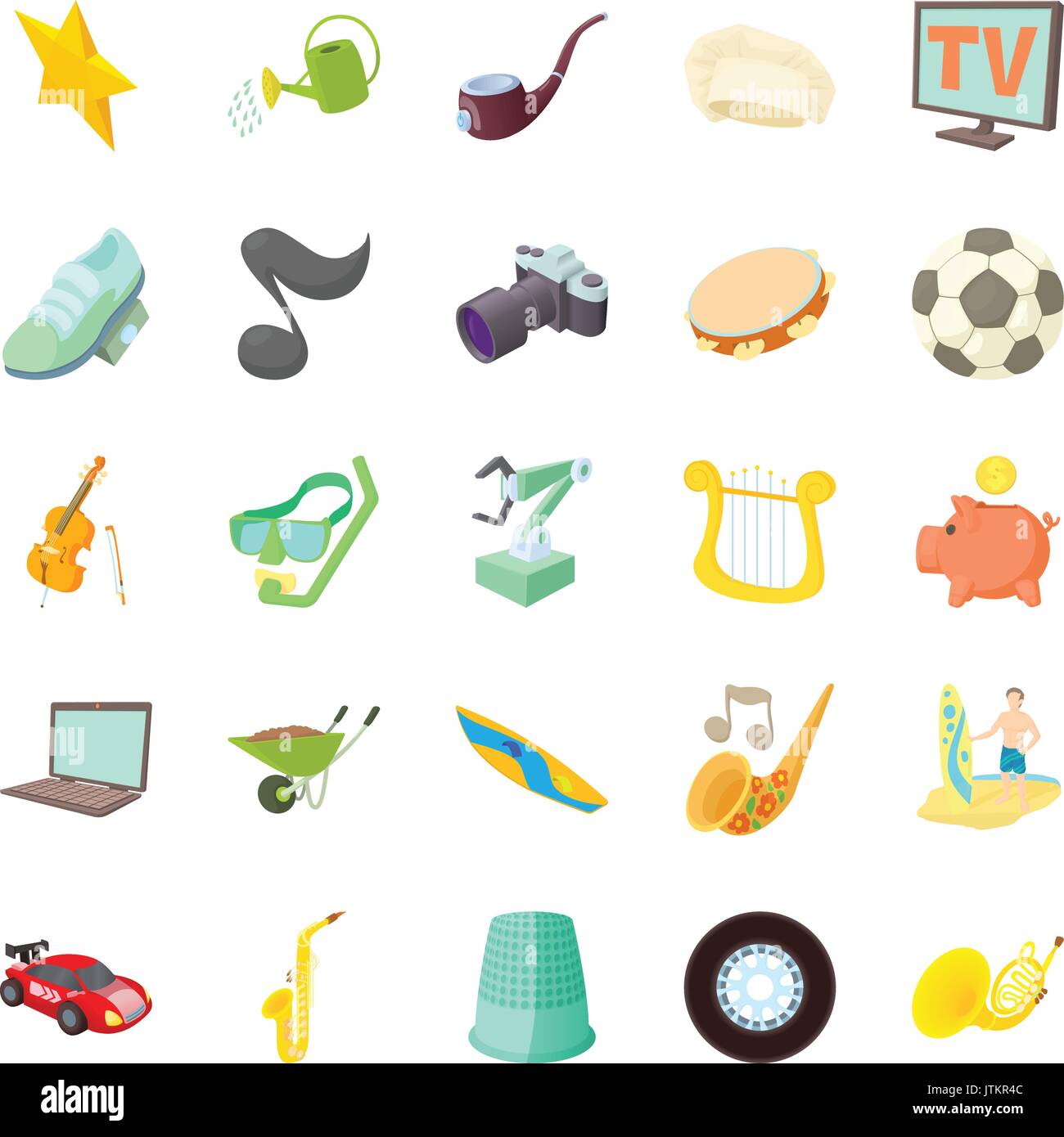 Interests icons set, cartoon style Stock Vector Image & Art - Alamy