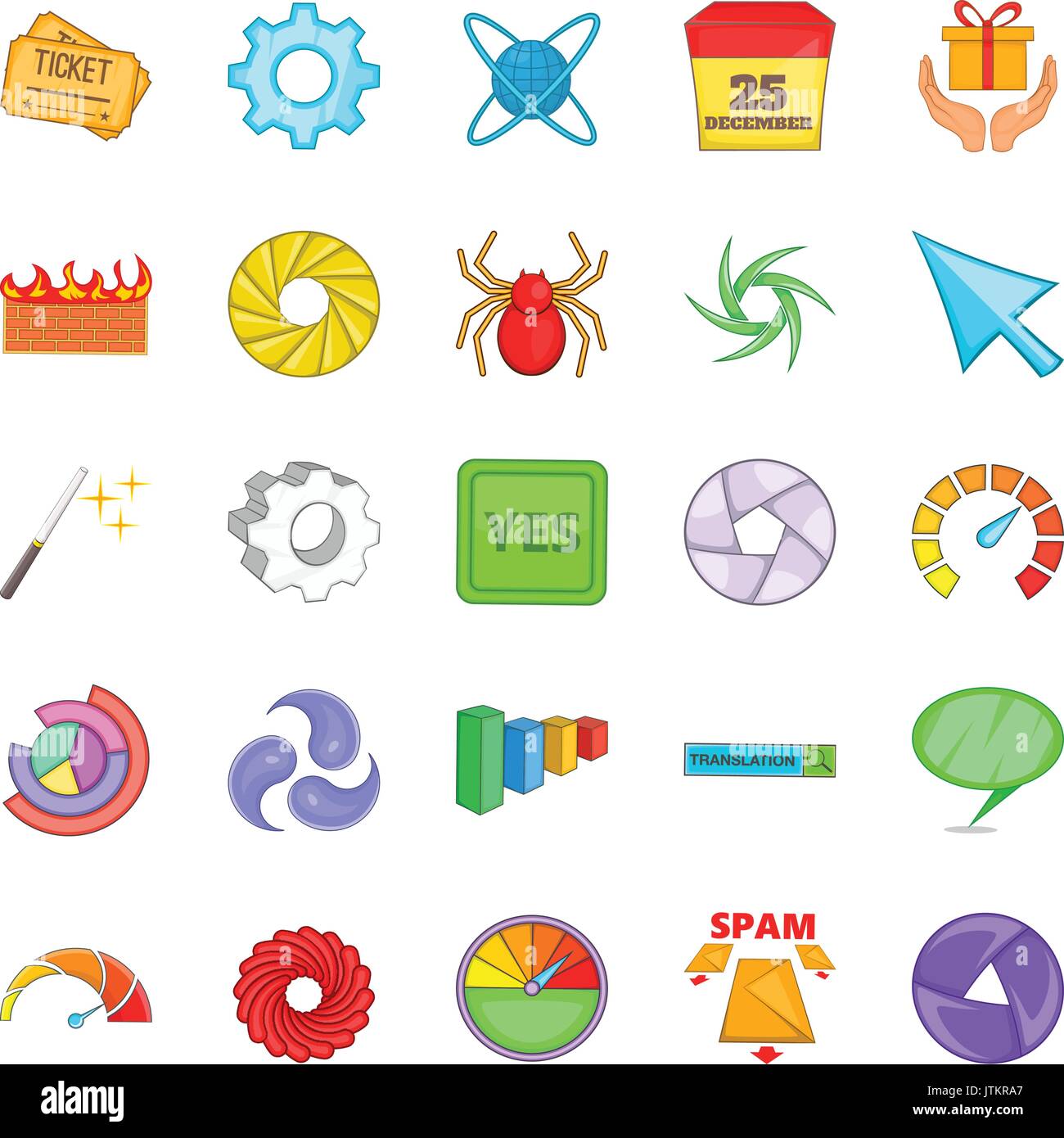 Web button icons set, cartoon style Stock Vector Image & Art - Alamy