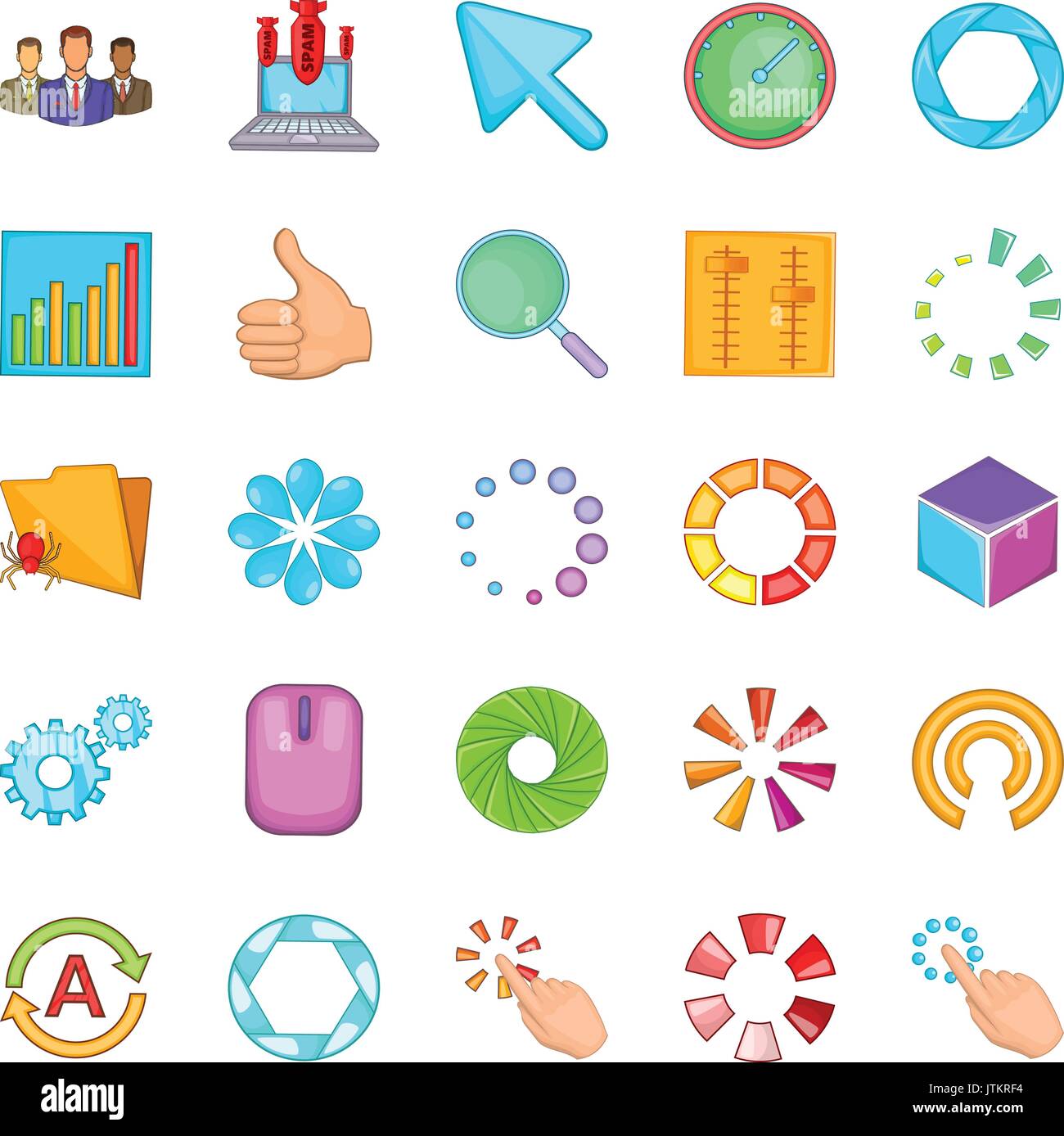 Insignia icons set, cartoon style Stock Vector Image & Art - Alamy