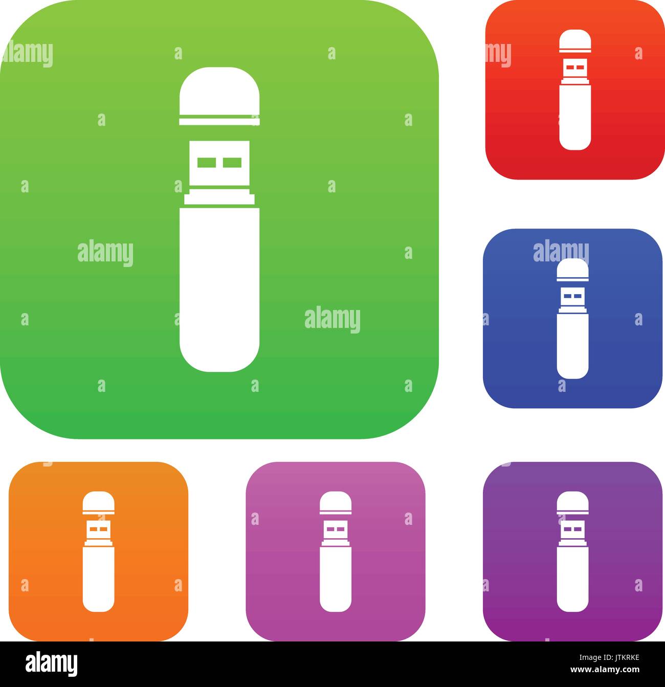 USB flash drive set collection Stock Vector Image & Art - Alamy