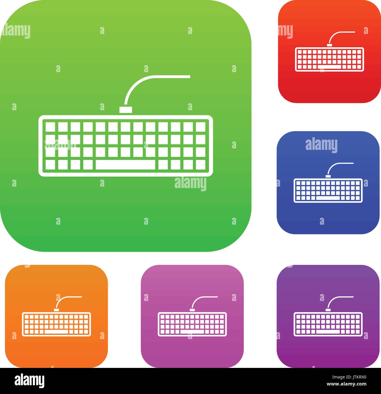 Black computer keyboard set collection Stock Vector Image & Art - Alamy