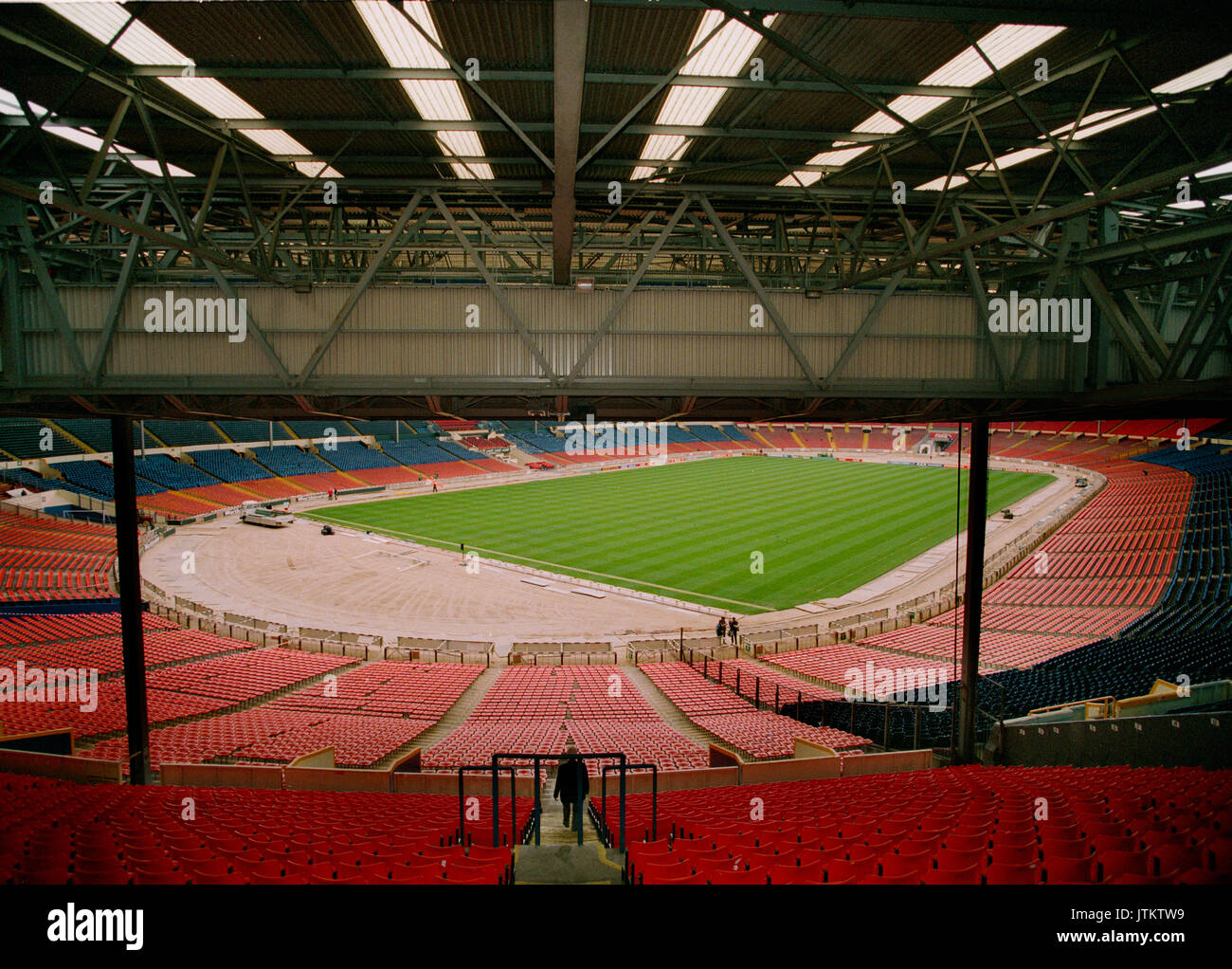 Rare stock photos of the empty interior of the old Wembley Stadium ...