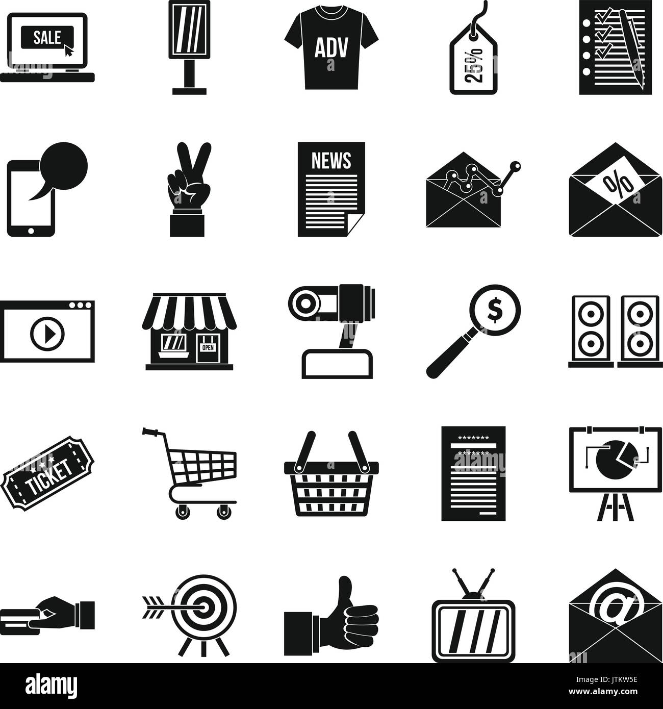 Digital age icons set, simple style Stock Vector Image & Art - Alamy