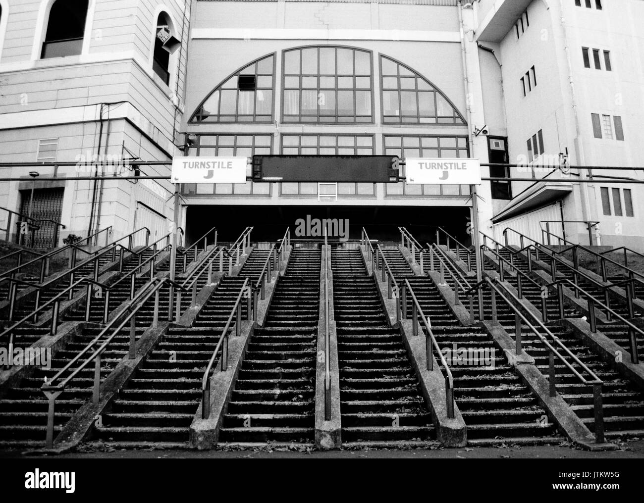 Inside wembley football soccer stadium Black and White Stock Photos ...
