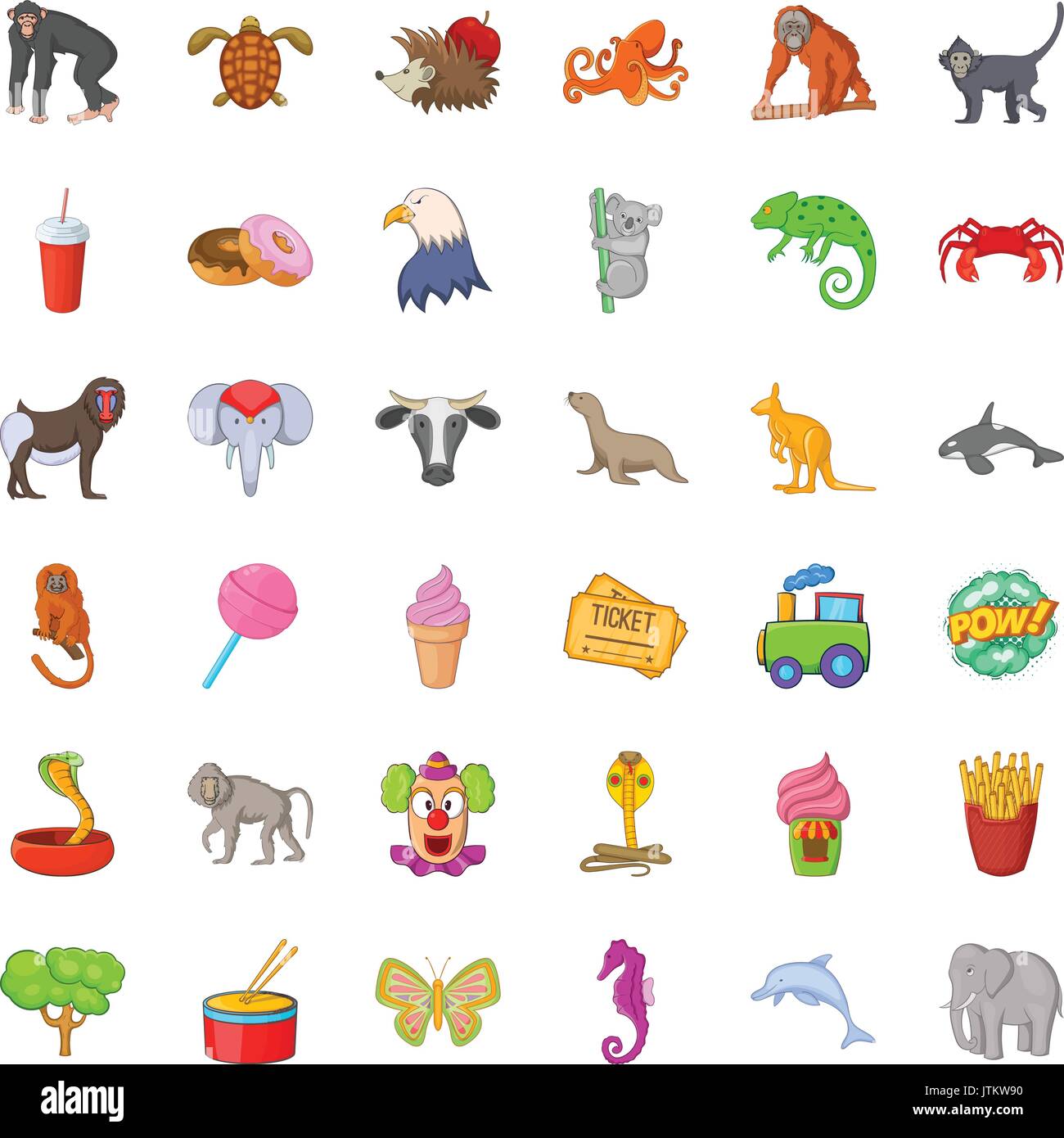 Good zoo icons set, cartoon style Stock Vector Image & Art - Alamy
