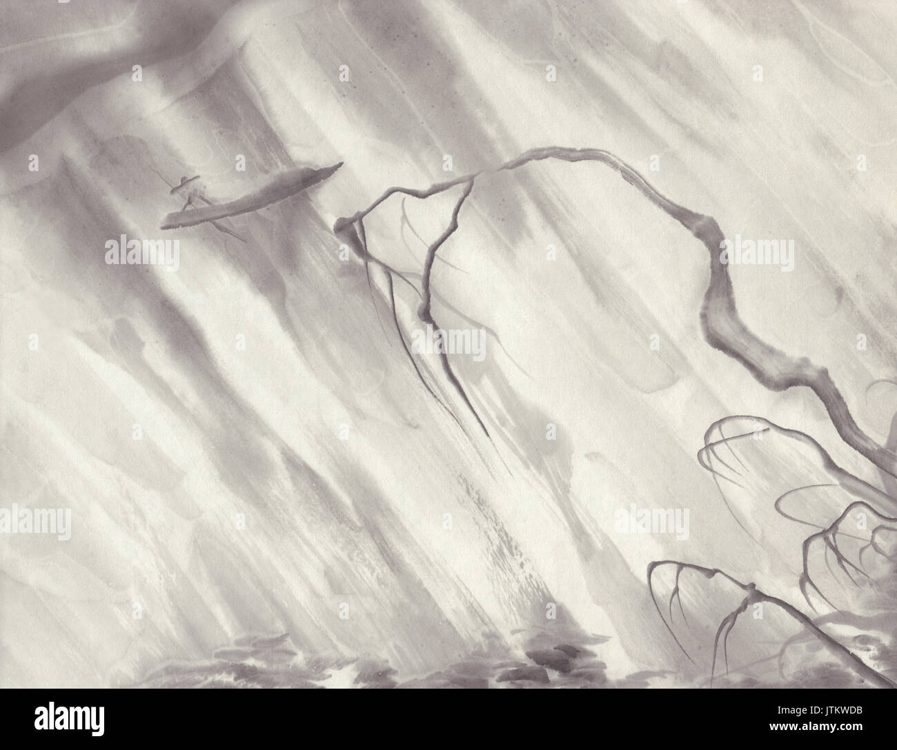 Traditional chinese drawing of storm hi-res stock photography and ...