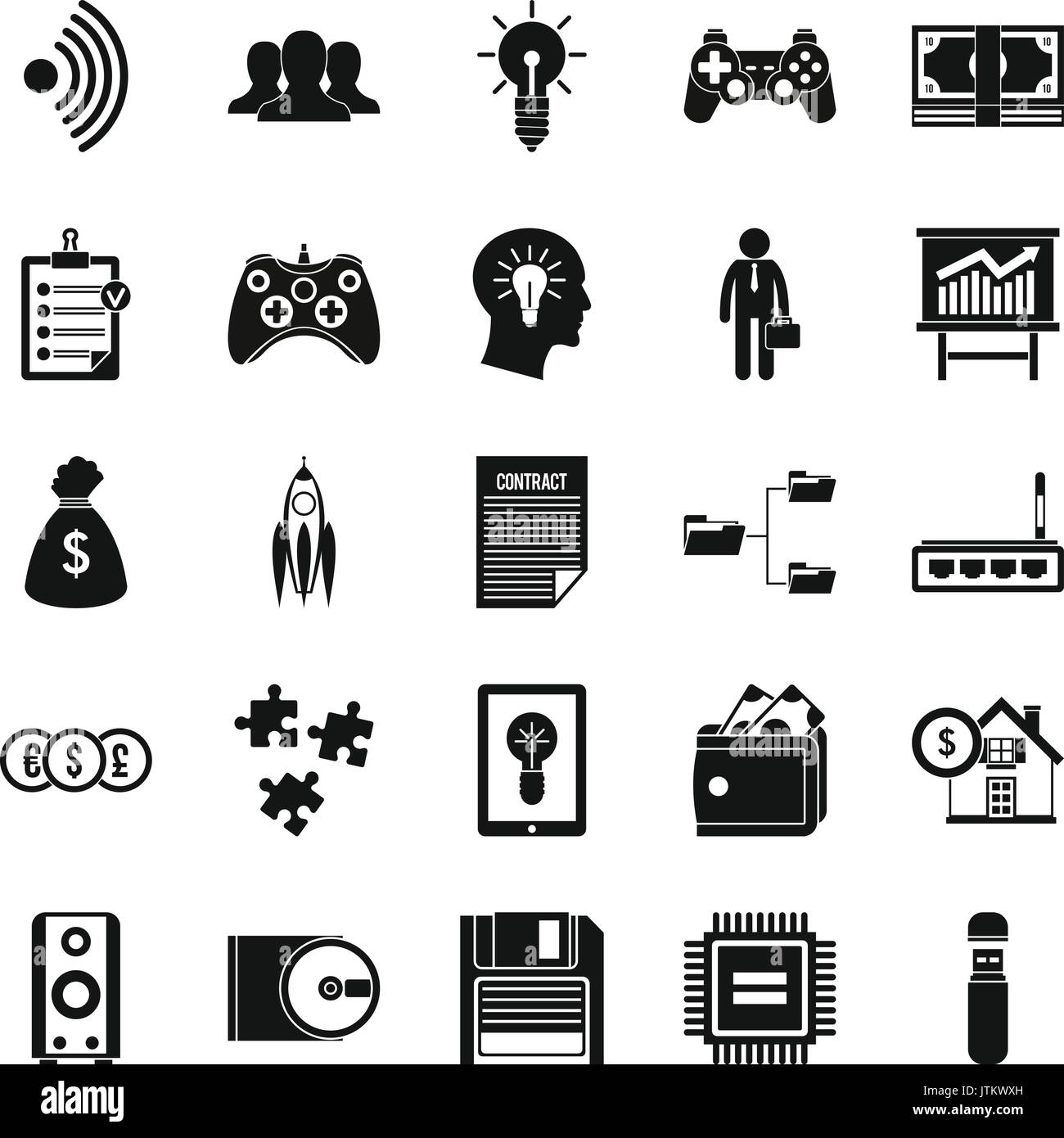 IT project icons set, simple style Stock Vector Image & Art - Alamy