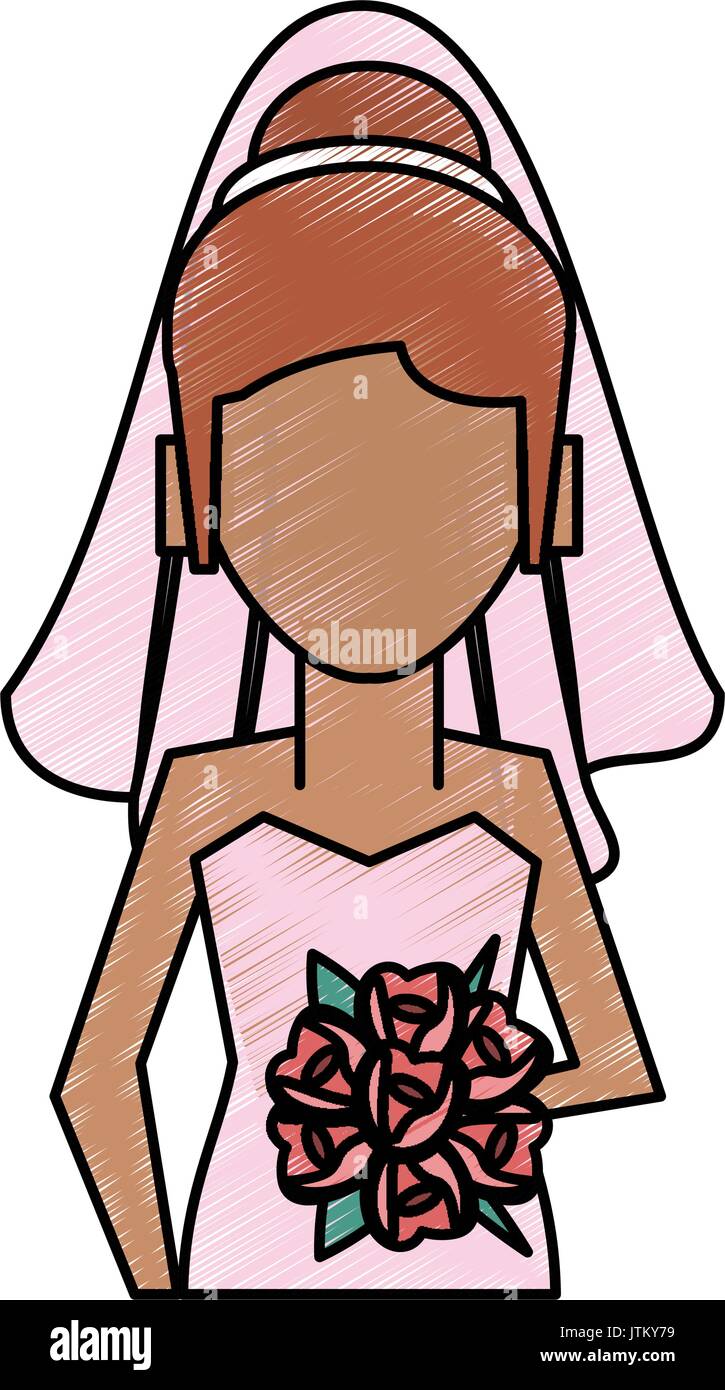 Beautiful bride doodle illustration hi-res stock photography and images ...