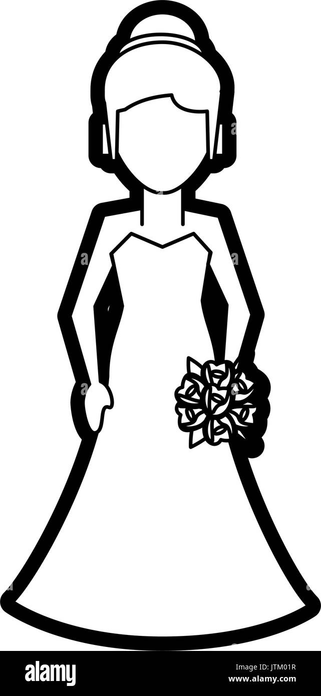 bride vector illustration Stock Vector Image & Art - Alamy