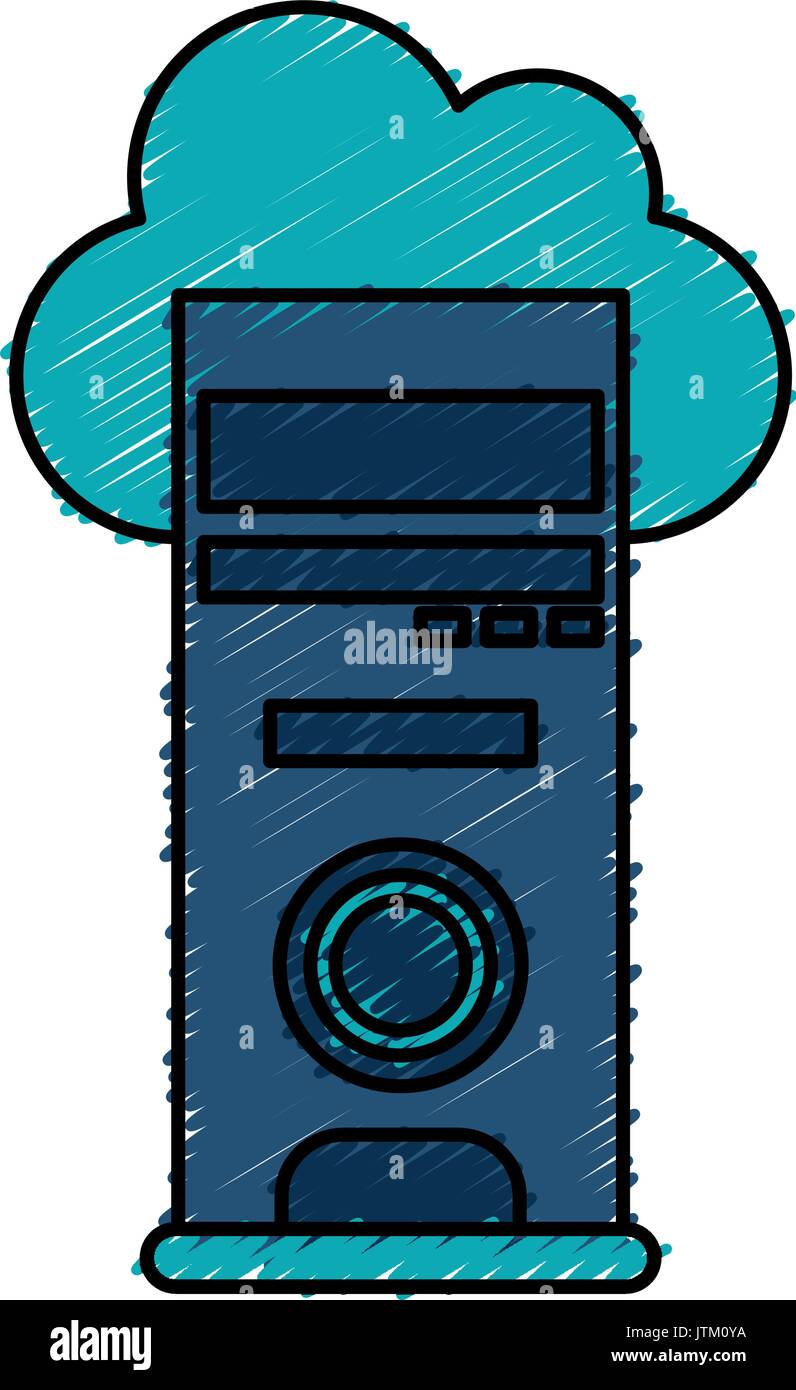 cloud server vector illustration Stock Vector Image & Art - Alamy
