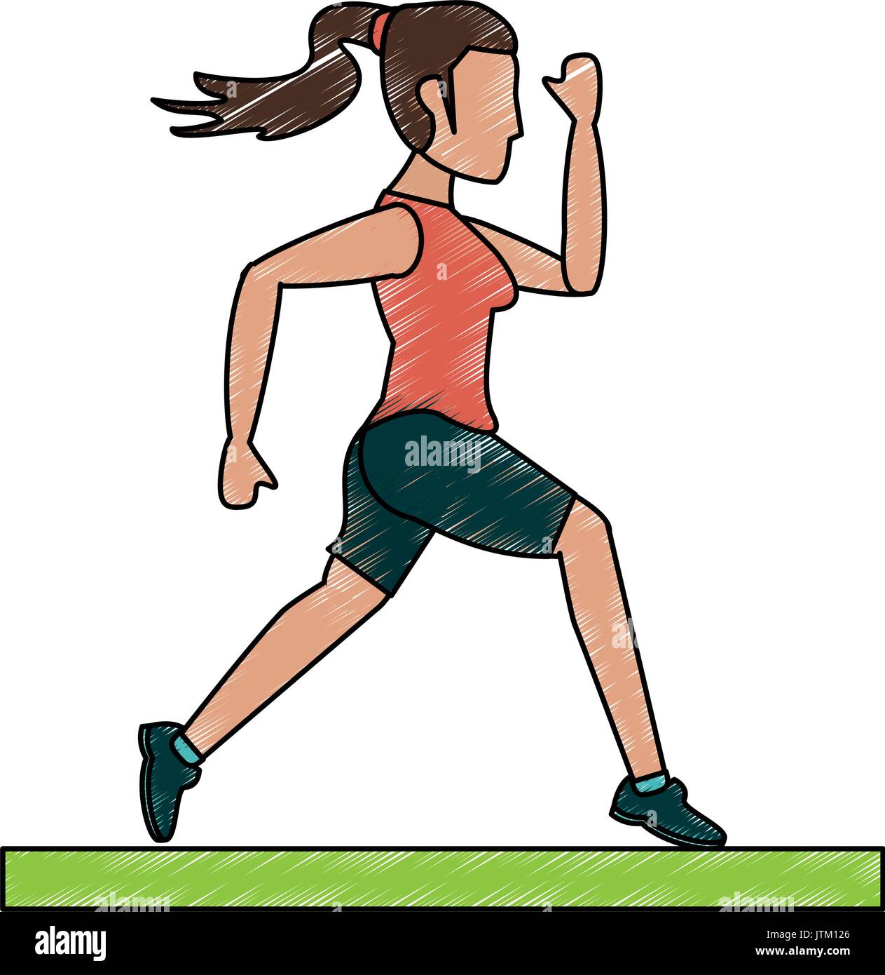 running woman vector illustration Stock Vector Image & Art - Alamy