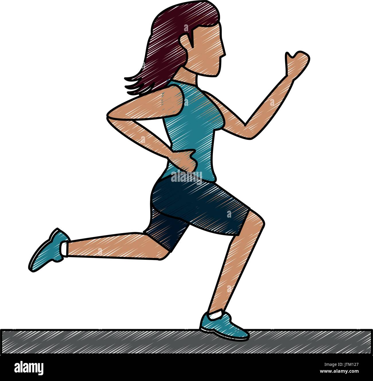 running woman vector illustration Stock Vector Image & Art - Alamy