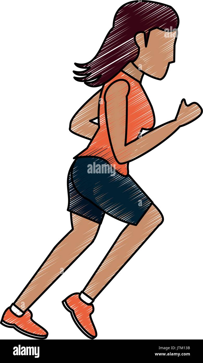 running woman vector illustration Stock Vector Image & Art - Alamy