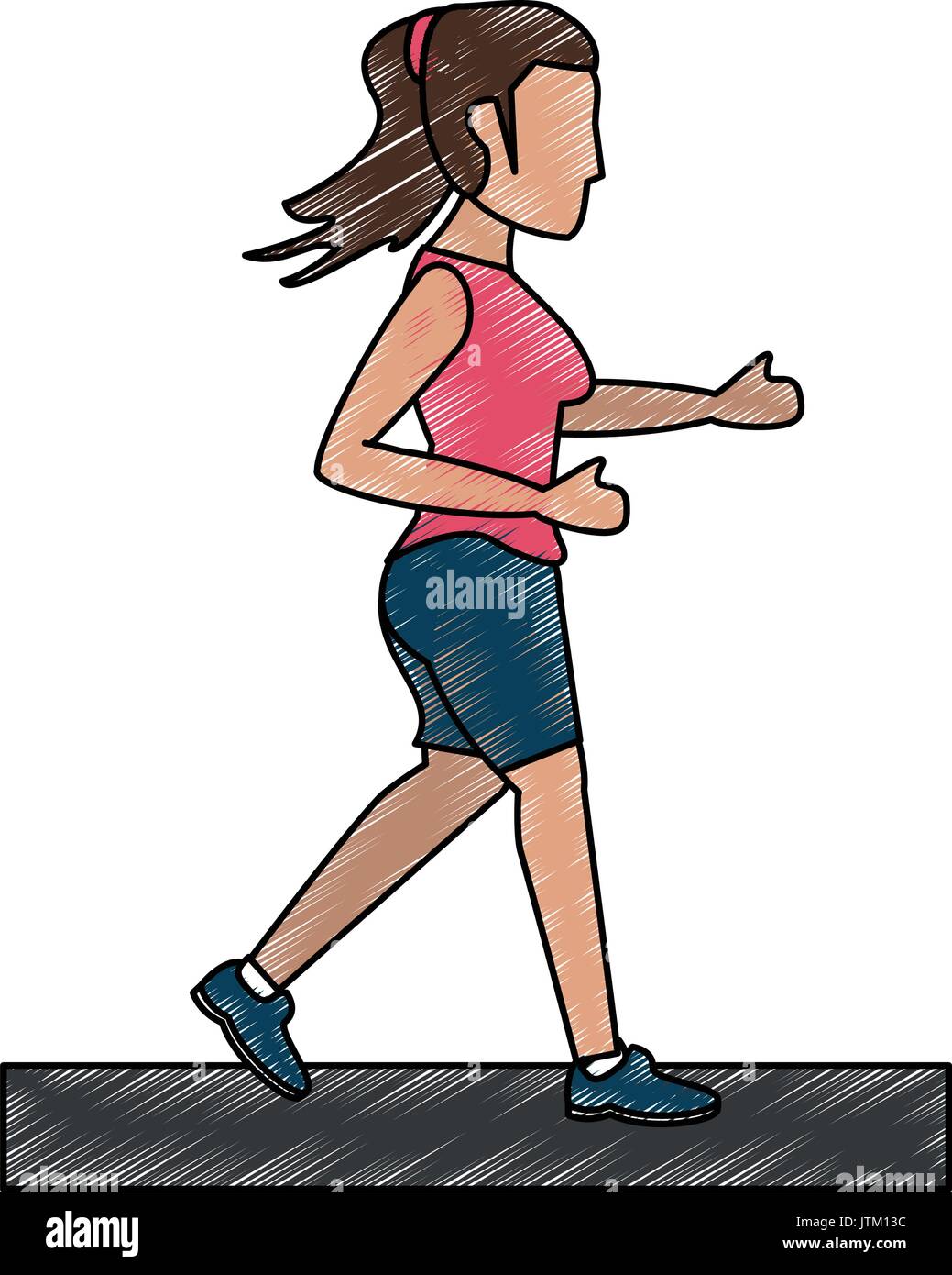 running woman vector illustration Stock Vector Image & Art - Alamy