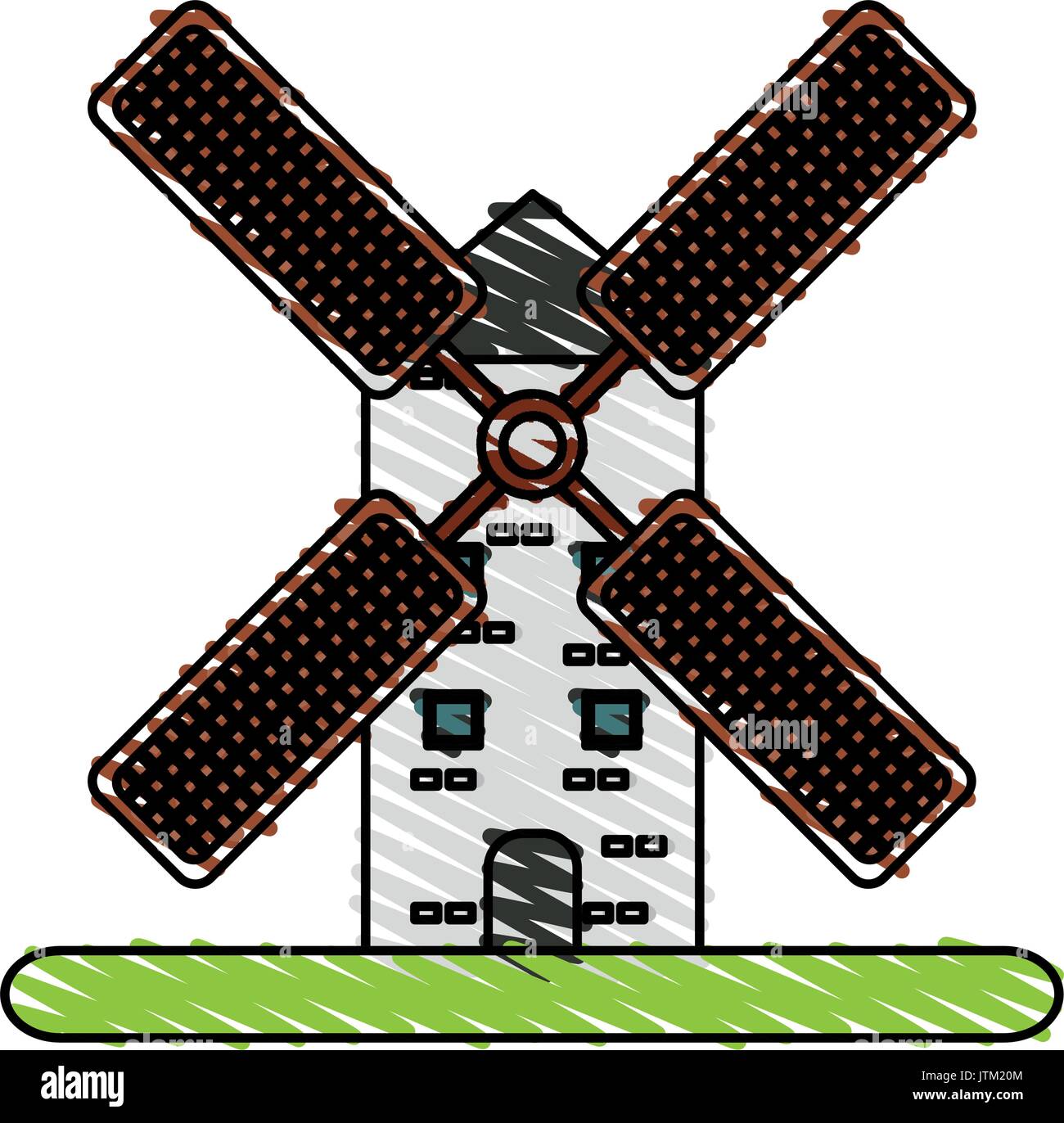 windmill vector illustration Stock Vector Image & Art - Alamy