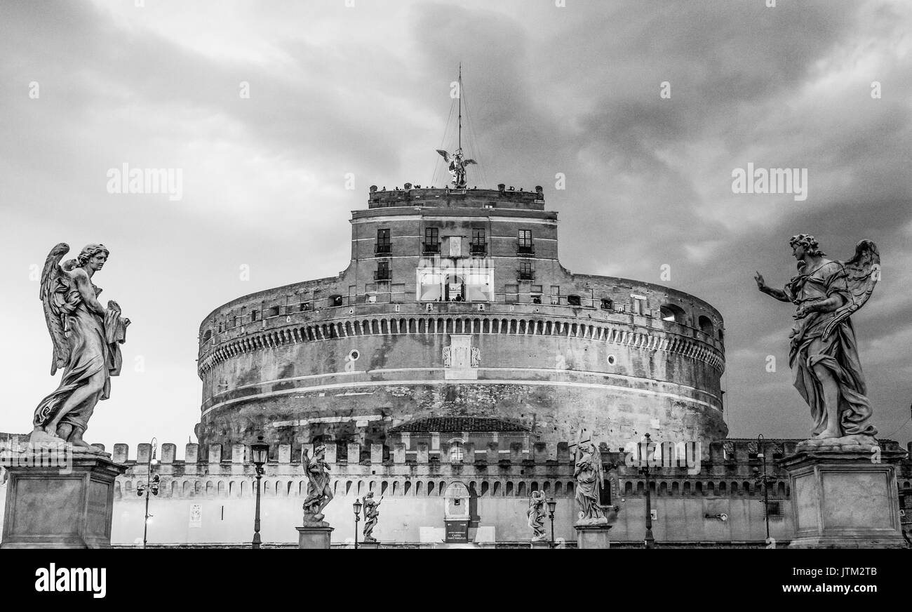 The famous Angels Castle in Rome - Castel Sant Angelo Stock Photo - Alamy