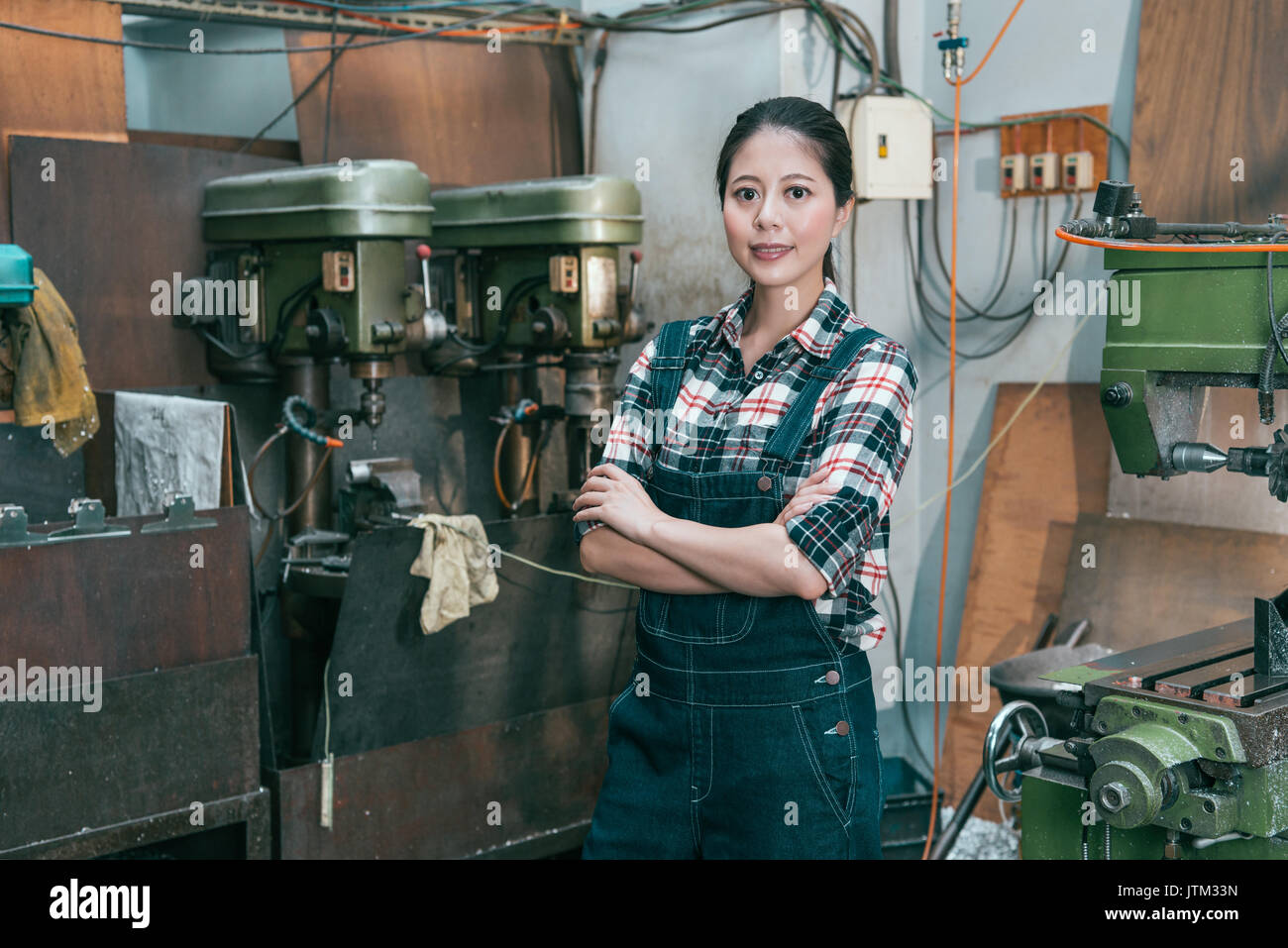 Female lathe operator hi-res stock photography and images - Alamy