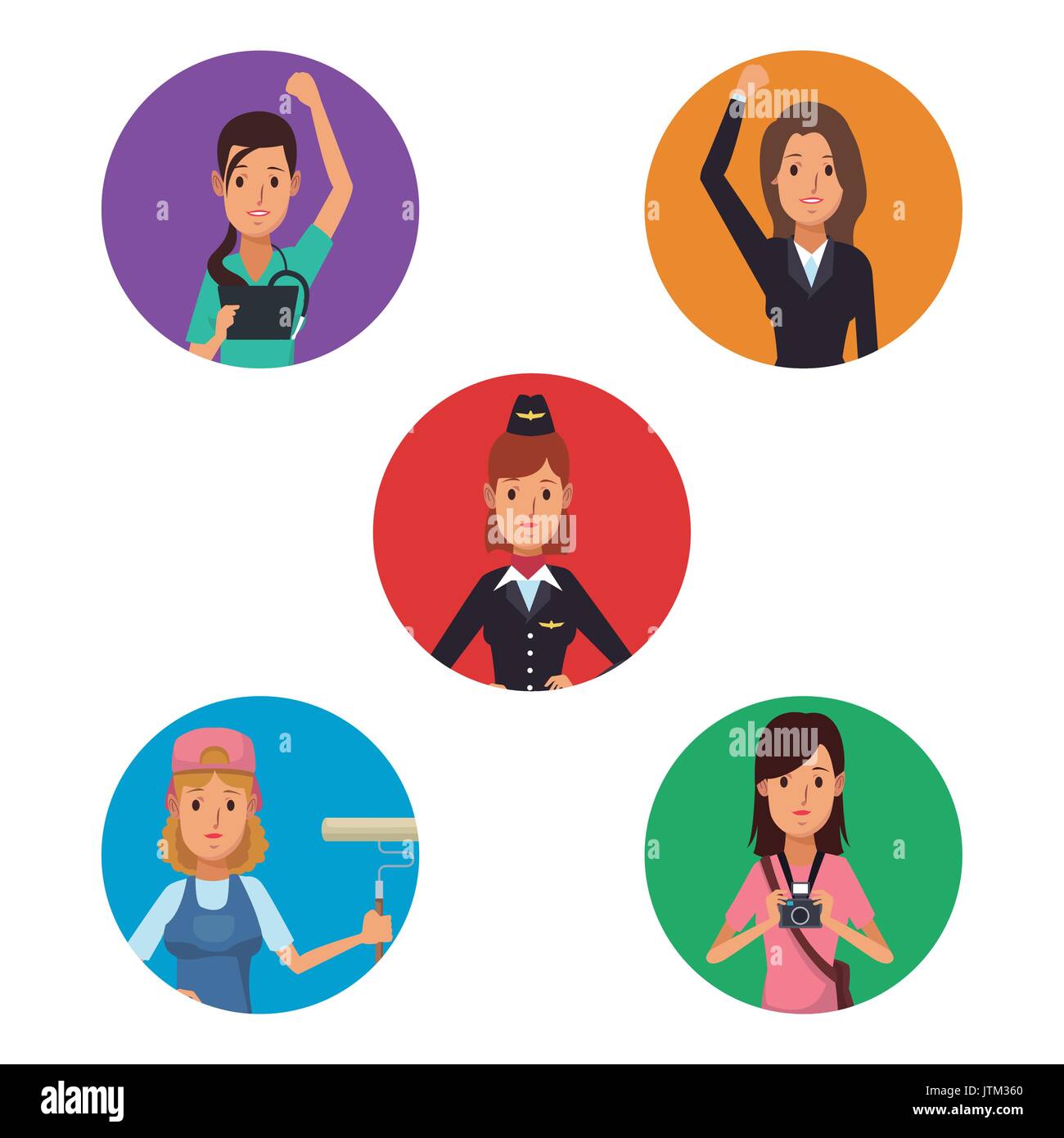 Women circular Stock Vector Images - Alamy