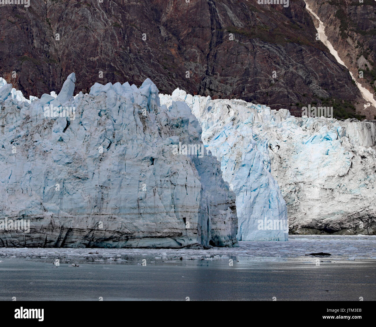 Margerie glacier at base of Mount Root, Alaska Stock Photo - Alamy