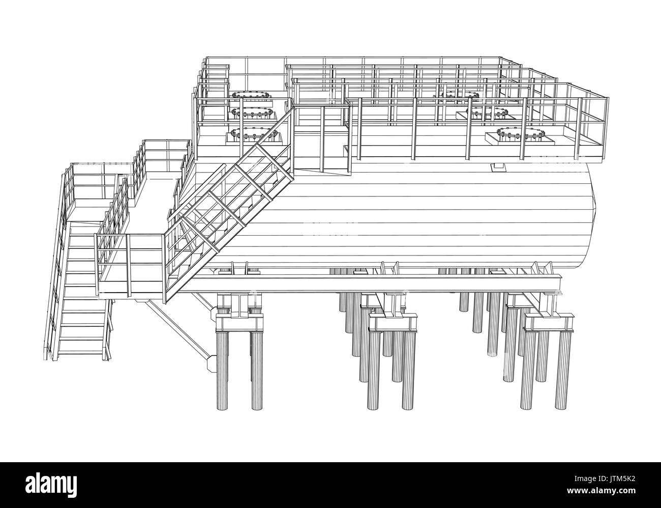 Industrial equipment. Wire-frame style Stock Vector Image & Art - Alamy