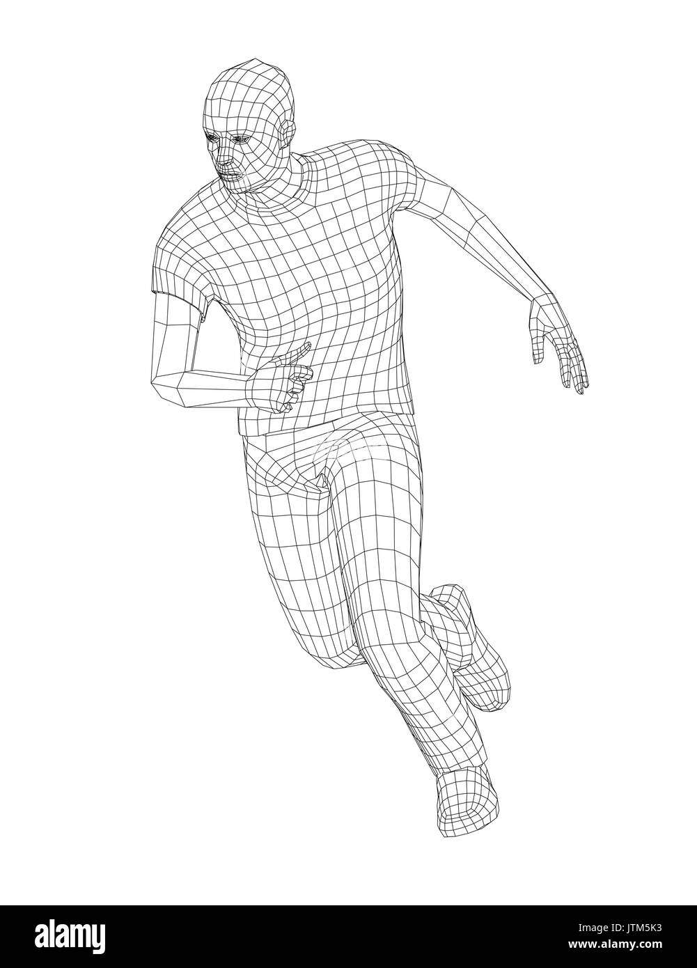 Wire frame running man Stock Vector Image & Art - Alamy