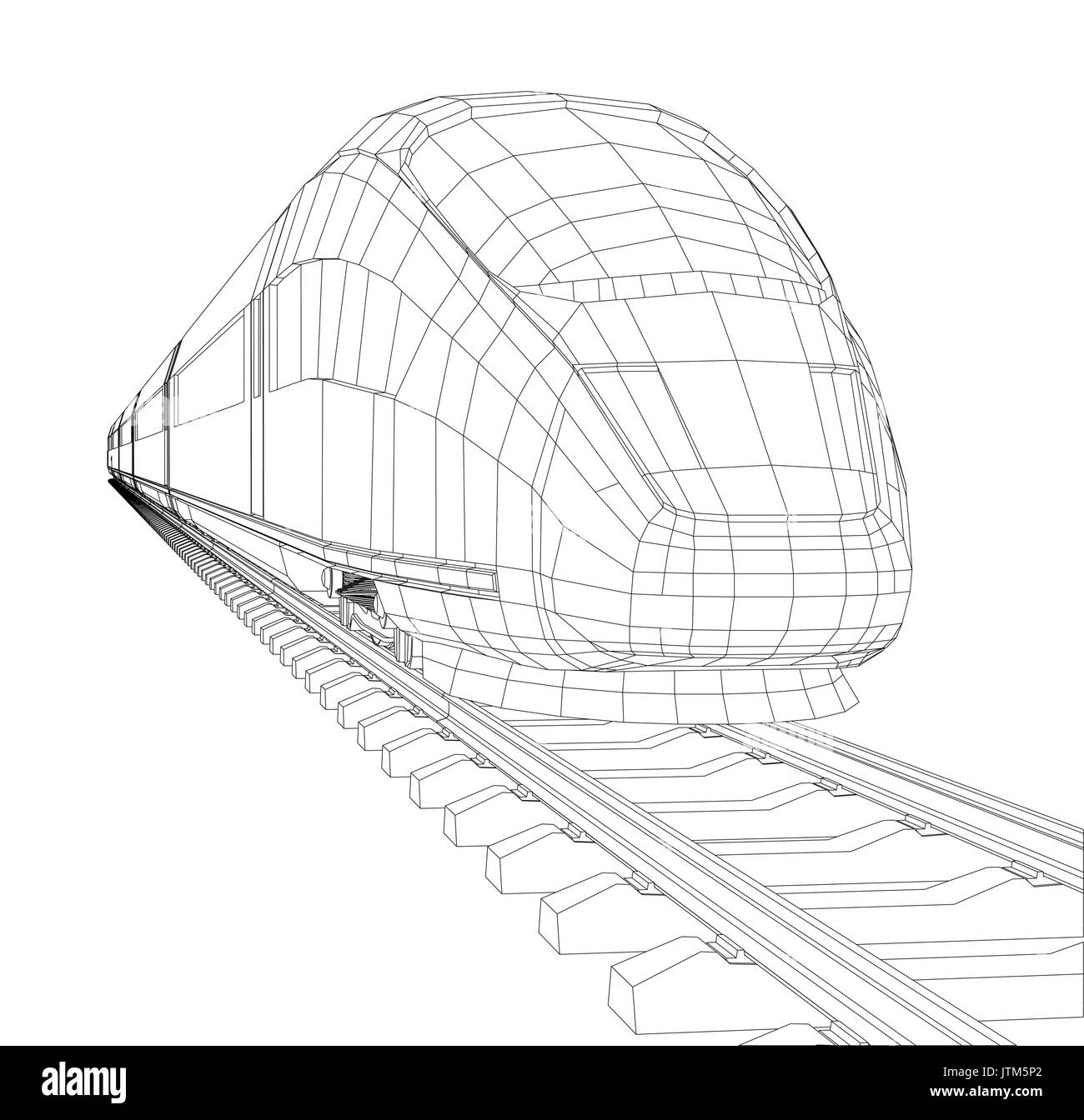 Train outline vector Stock Vector Image & Art - Alamy