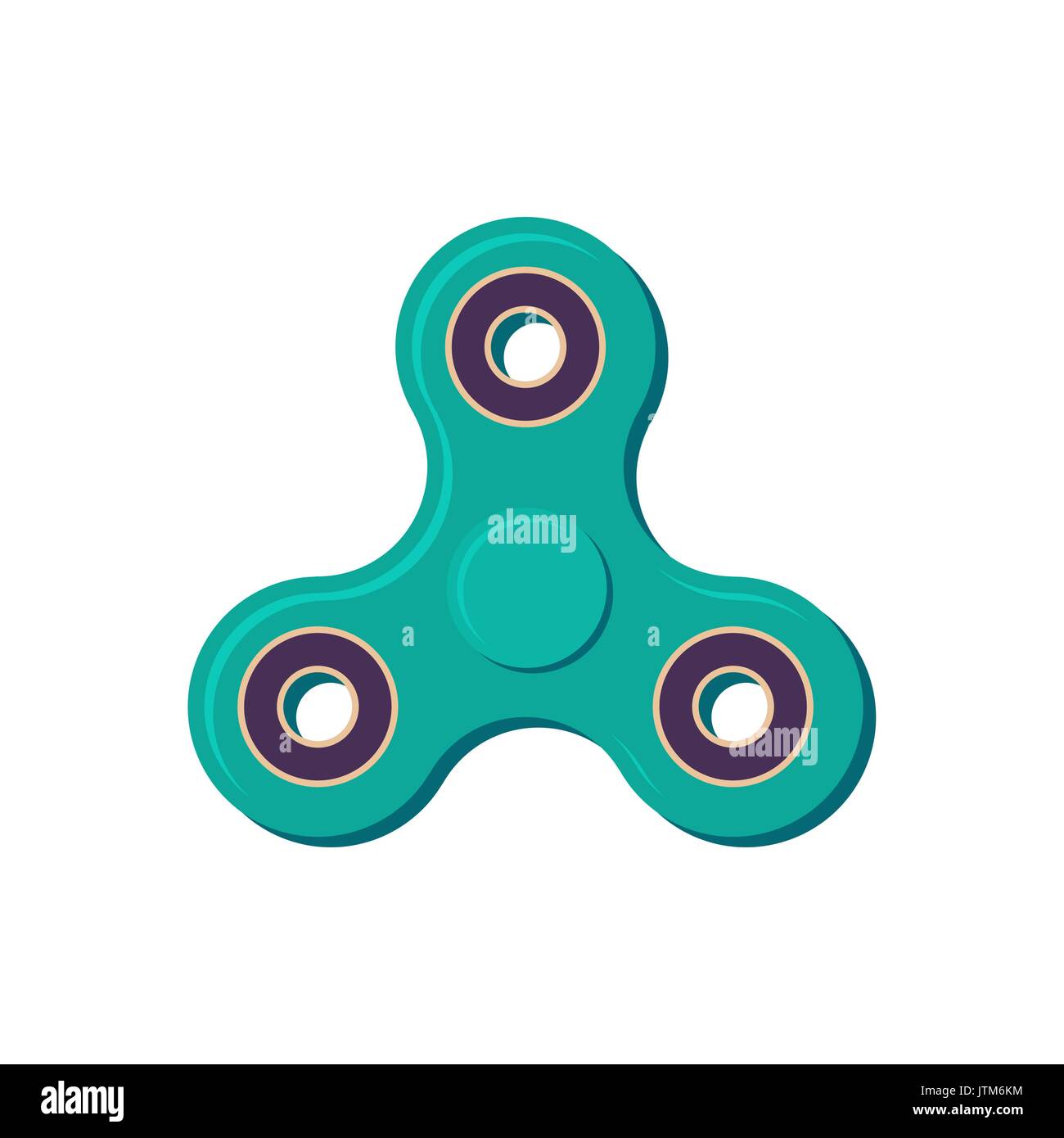 Spinner isolated. Fidget finger toy. Anti stress hand toy on white ...