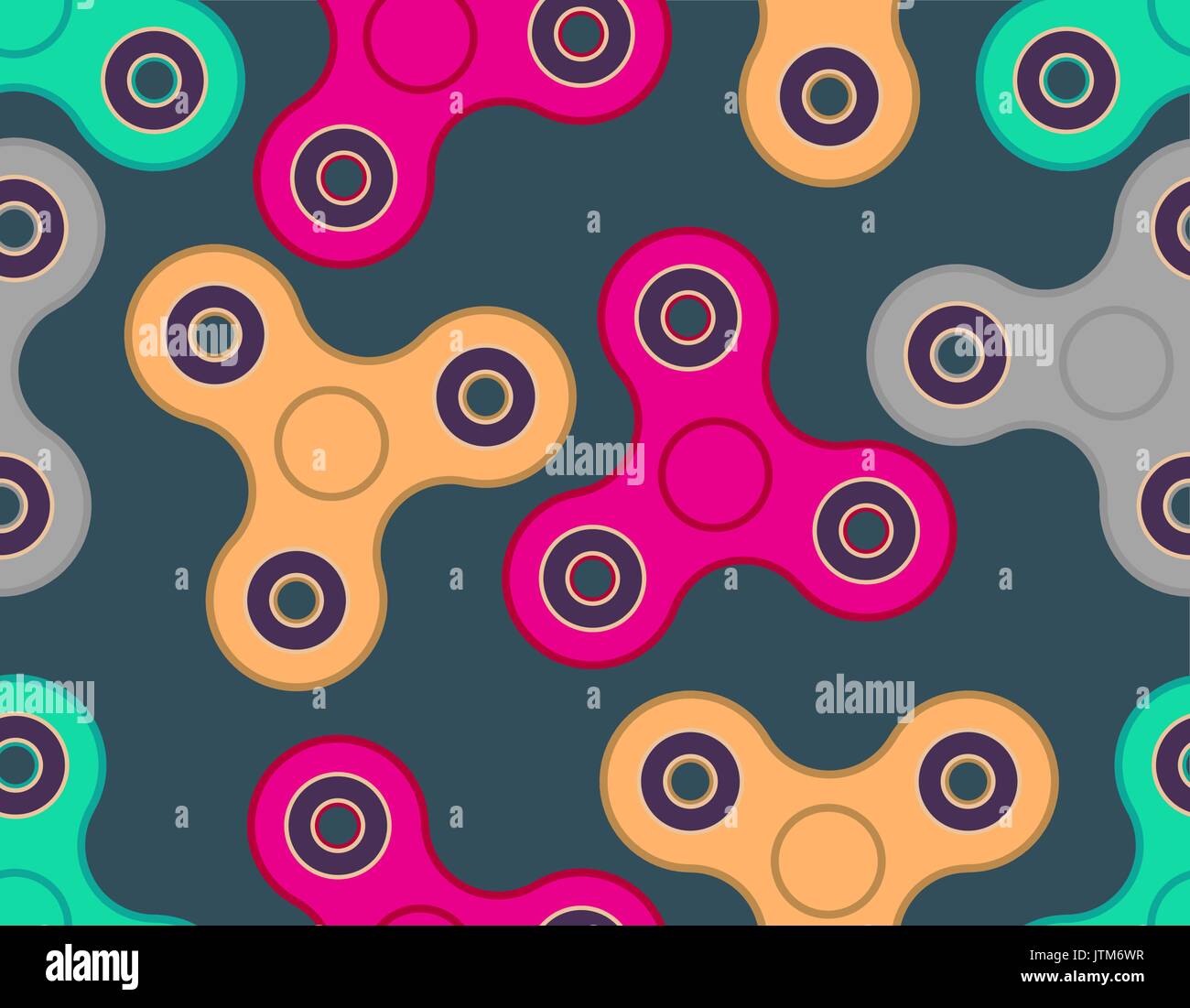 Spinner seamless pattern. Fidget finger toy texture. Anti Stress Hand ...