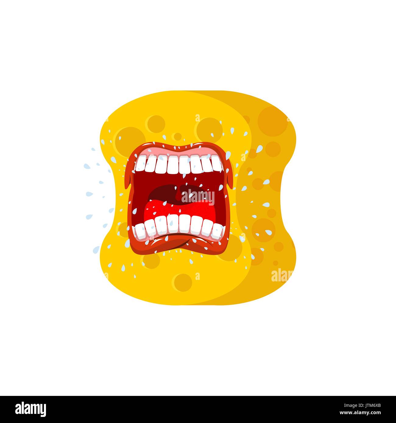 sponge emoji scream. Emotions shout yellow avatar sponge for cleansing ...