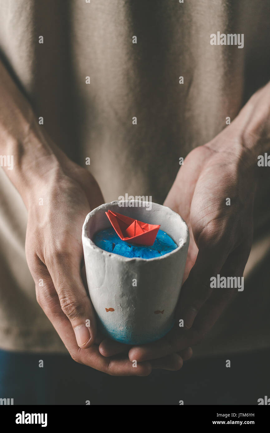 Boat origami hi-res stock photography and images - Alamy