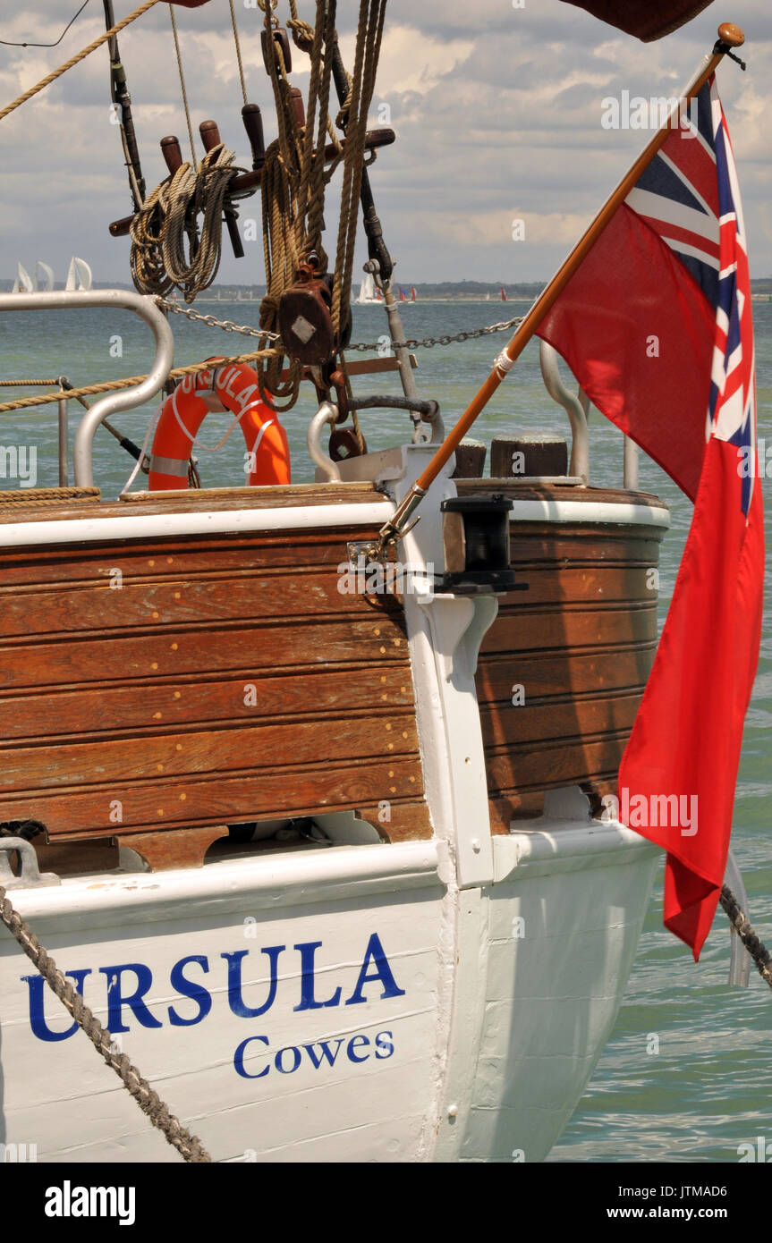 a traditional sailing vessel Ursula cowes week thames barge red sails ...