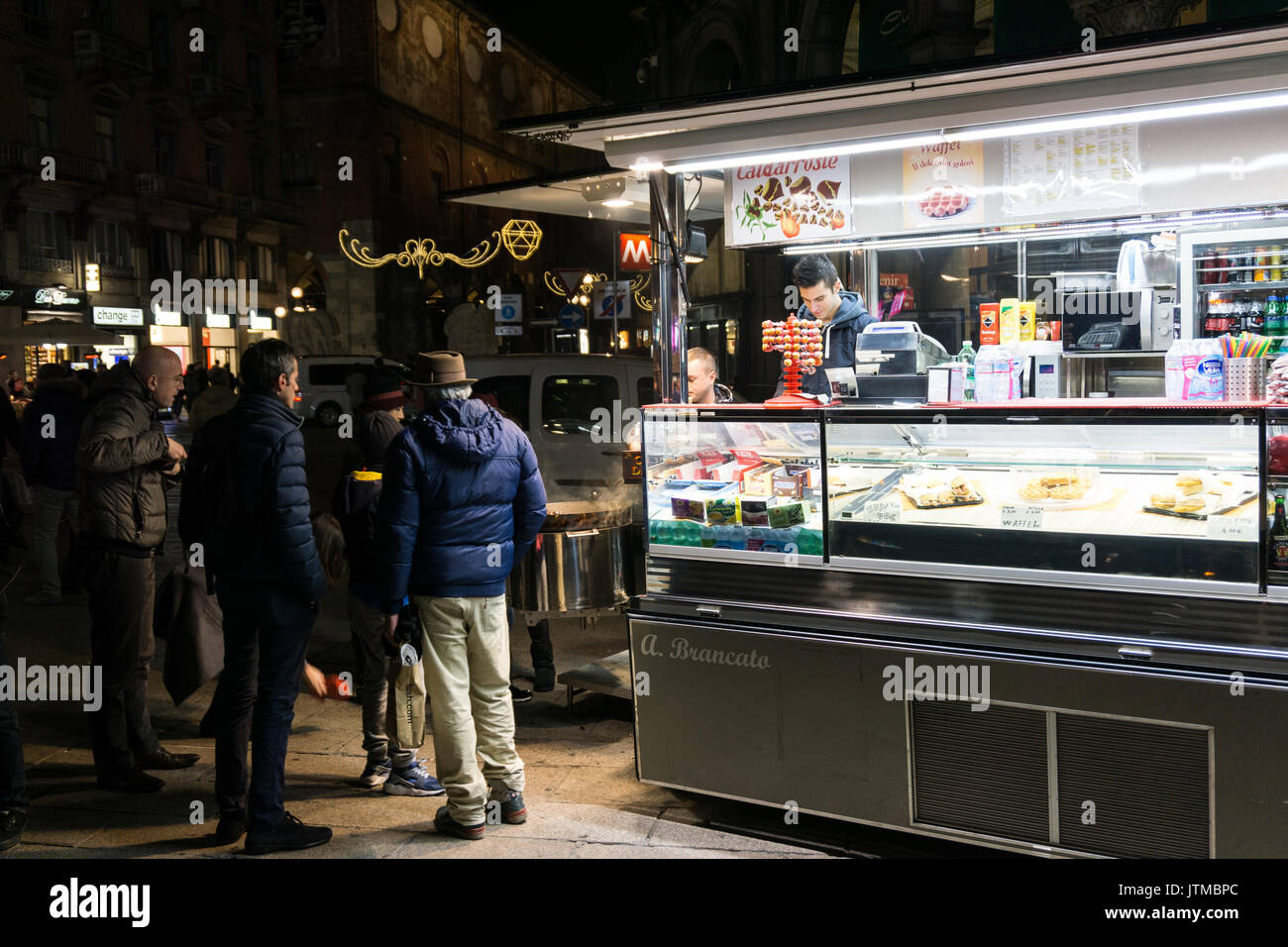 Italy, Lombardy, Milan, food truck in Duomo square Stock Photo - Alamy