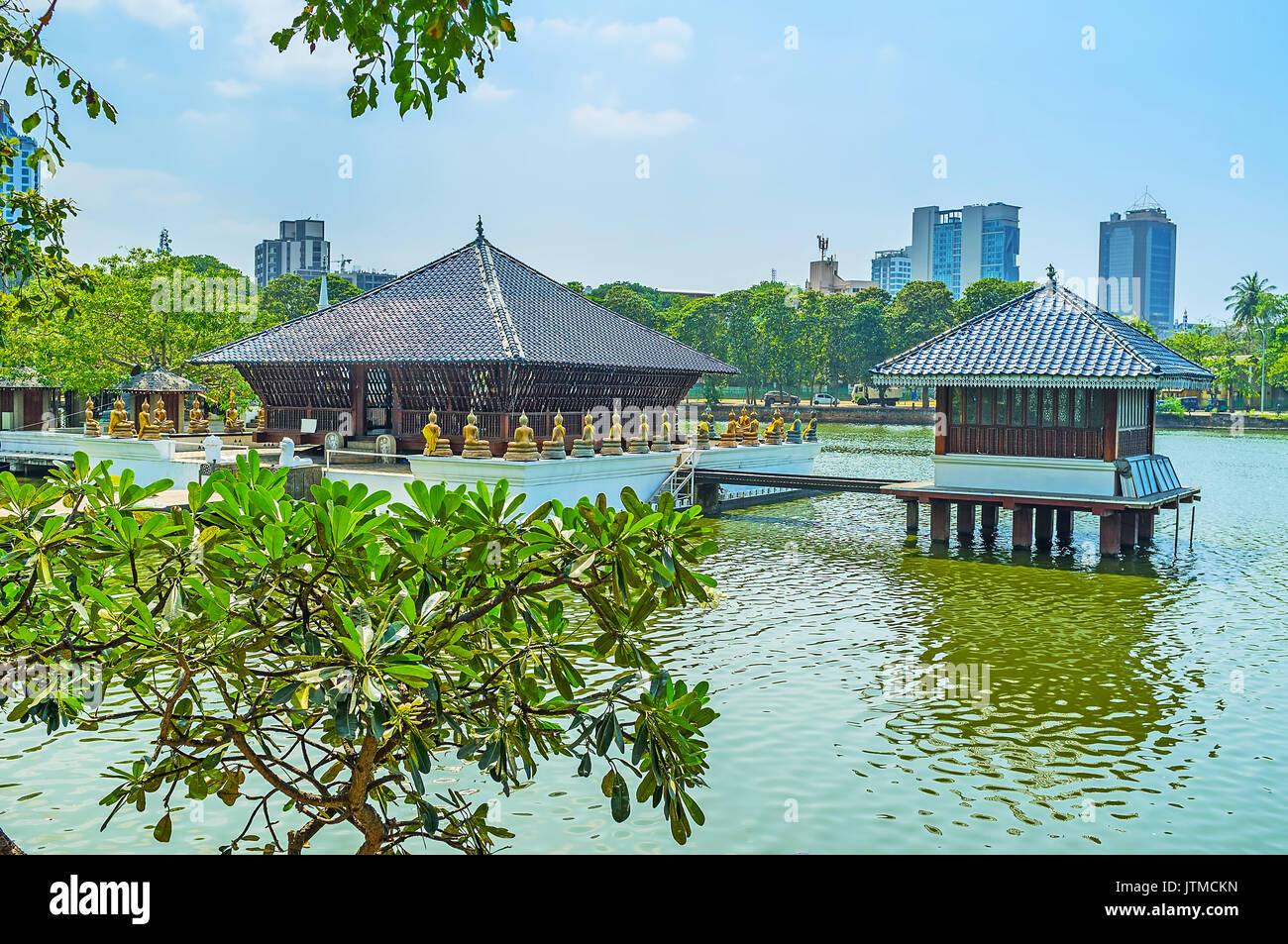 The pleasant walk along embankment of Beira lake with a view on Seema ...